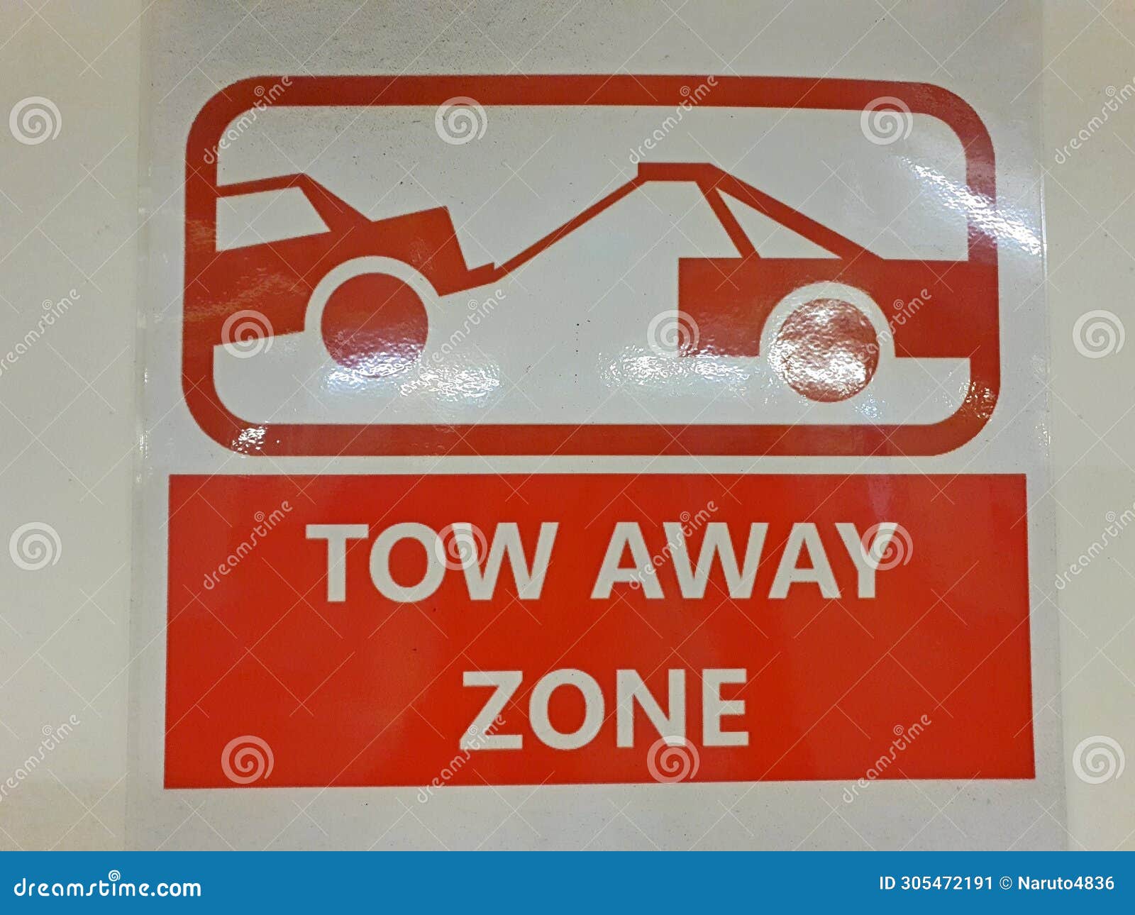 Tow away zone signage stock image. Image of area, parking - 305472191