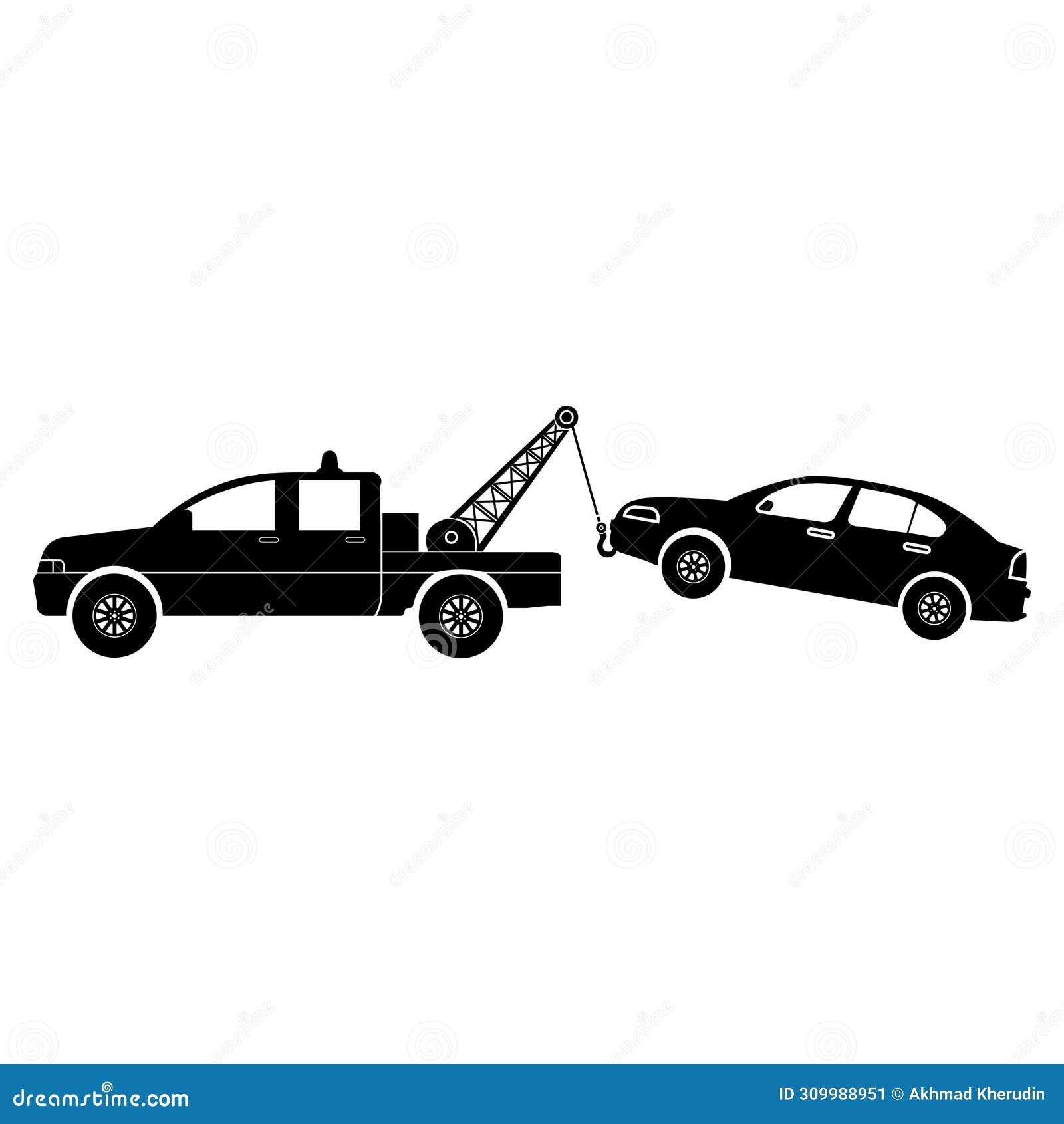 Tow Truck icon stock vector. Illustration of transport - 309988951