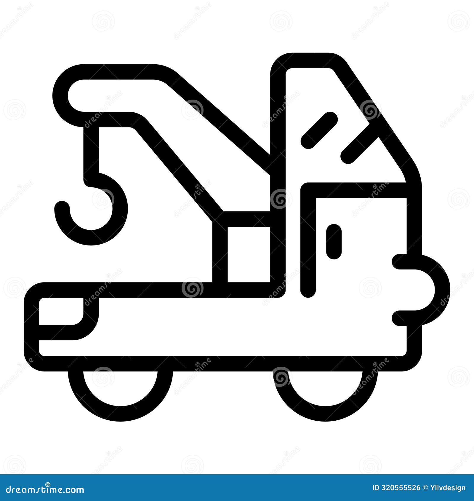 Linear Car Towbar Icon From Car Parts Outline Collection. Thin Line Car ...