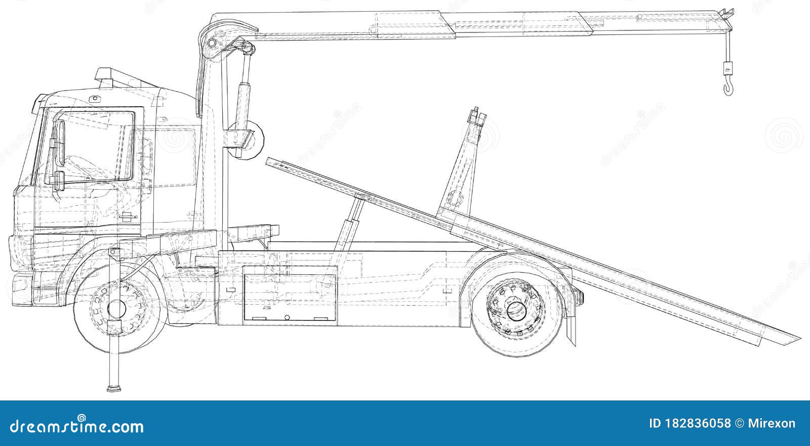 Tow Truck. Vector Illustration of Tow Truck. Towing. the Layers of ...