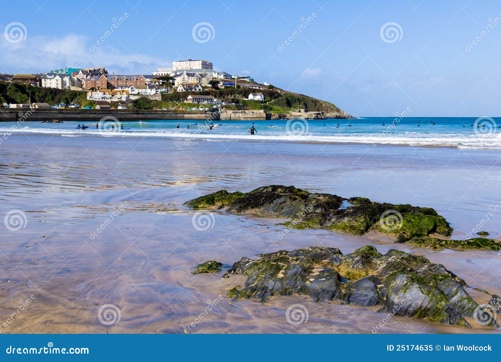 Towan Beach stock image. Image of north, coastal, newquay - 25174635