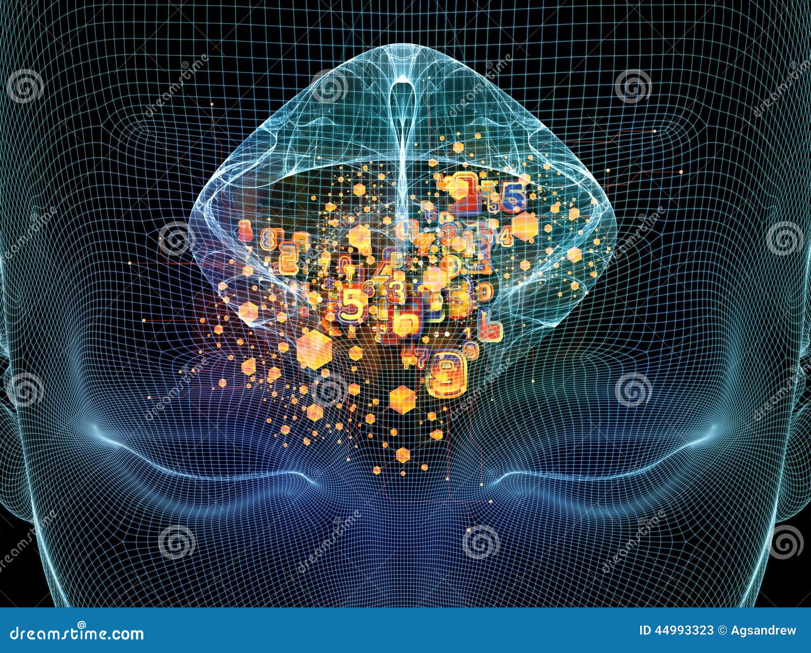 Toward Digital thought stock illustration. Illustration of awareness ...