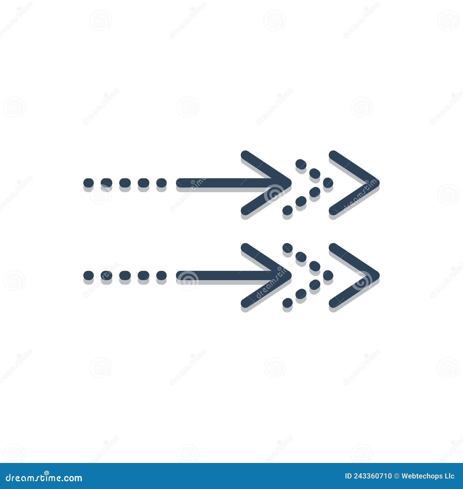 Color Illustration Icon for Towards, Next and Indicator Stock ...