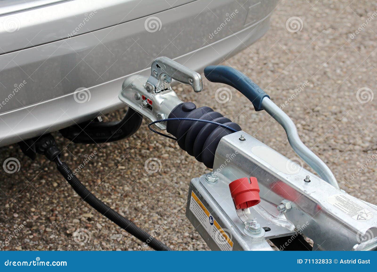 Towbar and trailer stock image. Image of accident, transportation ...