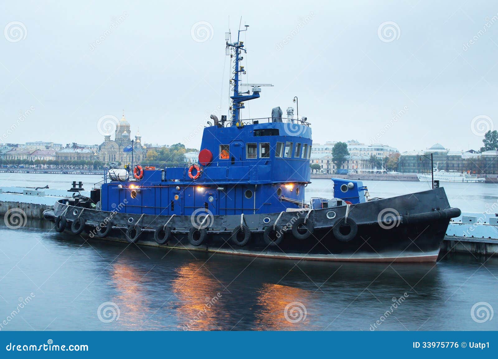 Towboat stock photo. Image of transport, sailor, buoy - 33975776