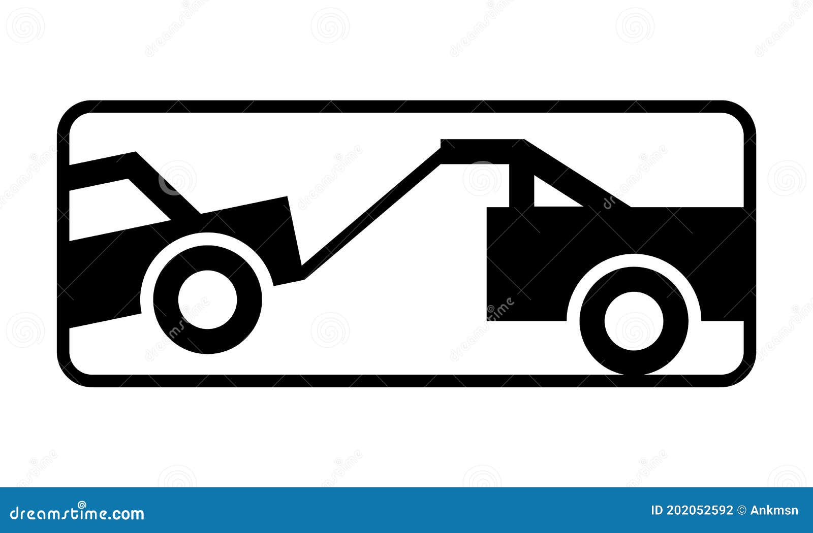 Towed Car Vector Icon In 6 Different Modern Styles. Black, Two Colored ...
