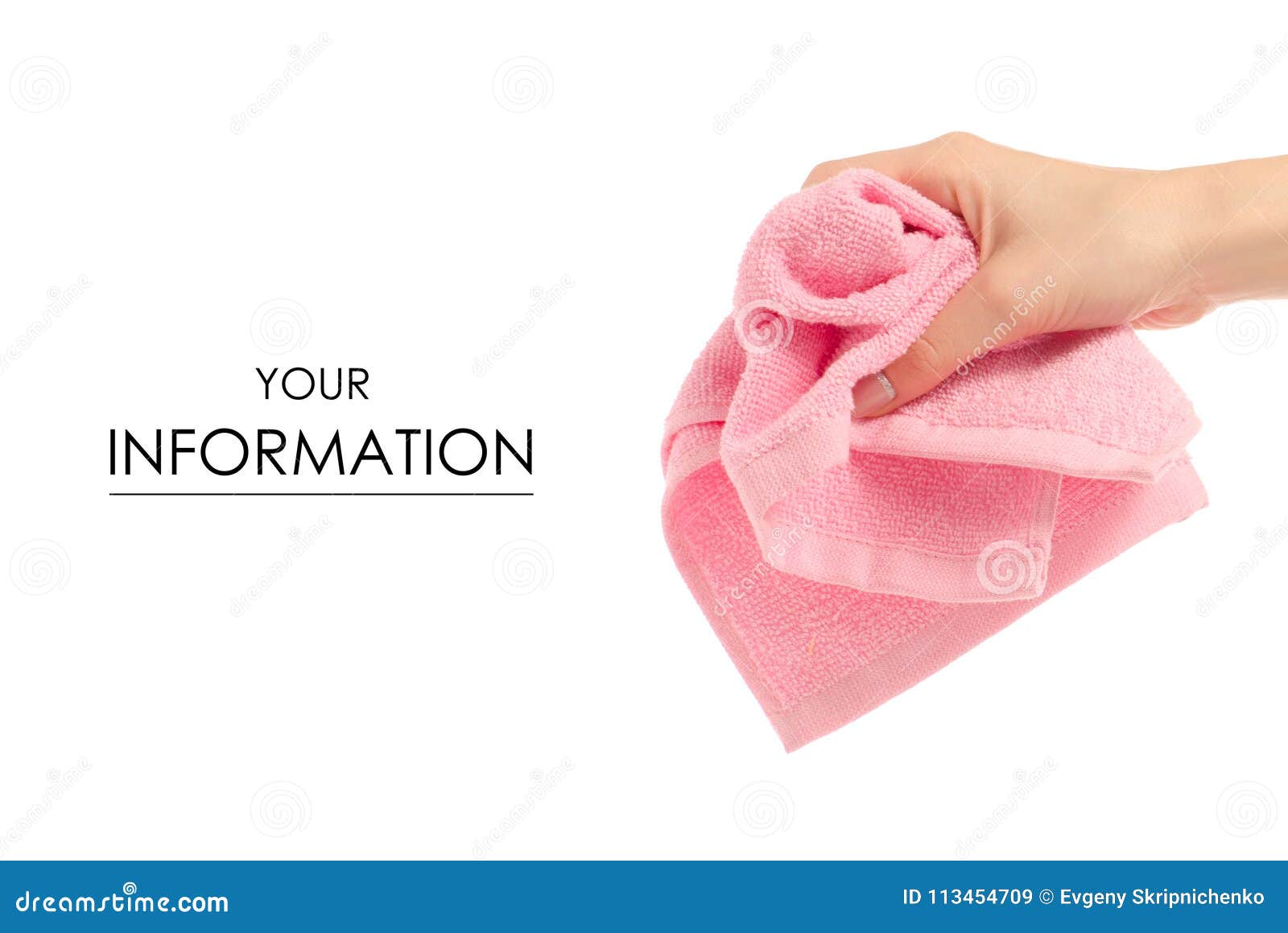 Towel Pink in Hand Wipe Pattern Stock Image - Image of good, closeup ...