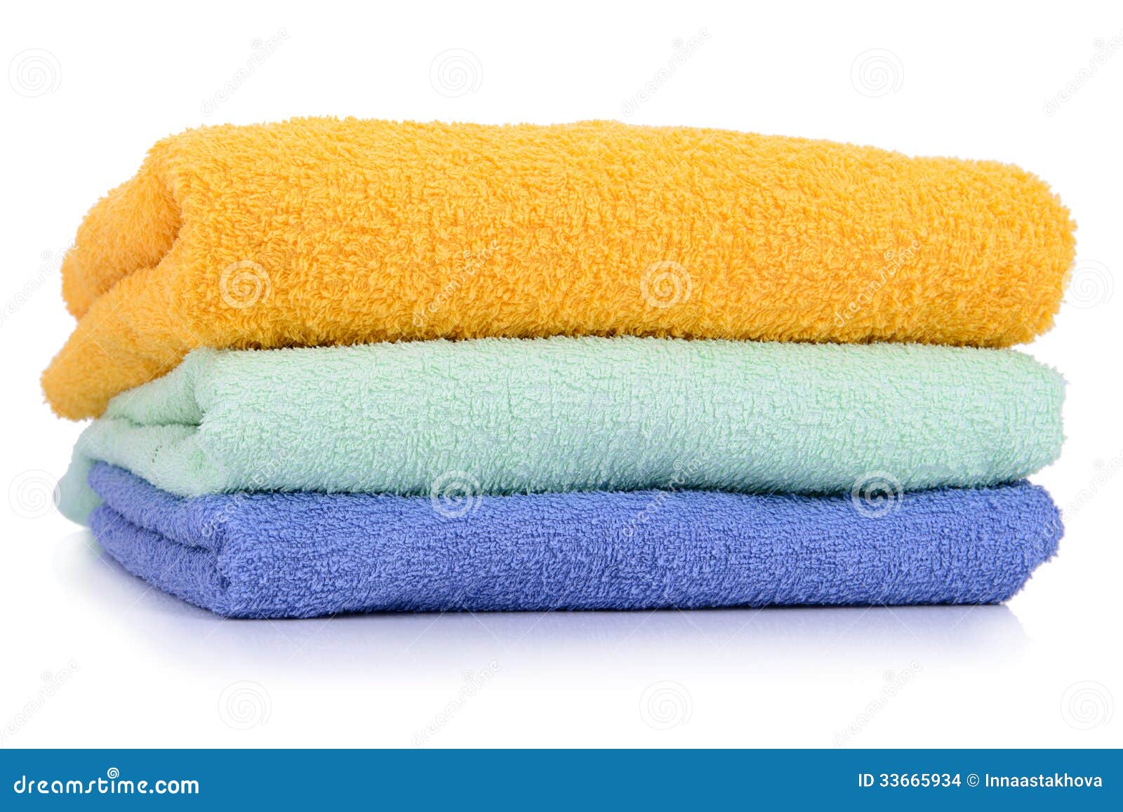 Towel stack Isolated stock photo. Image of cotton, fabric - 33665934