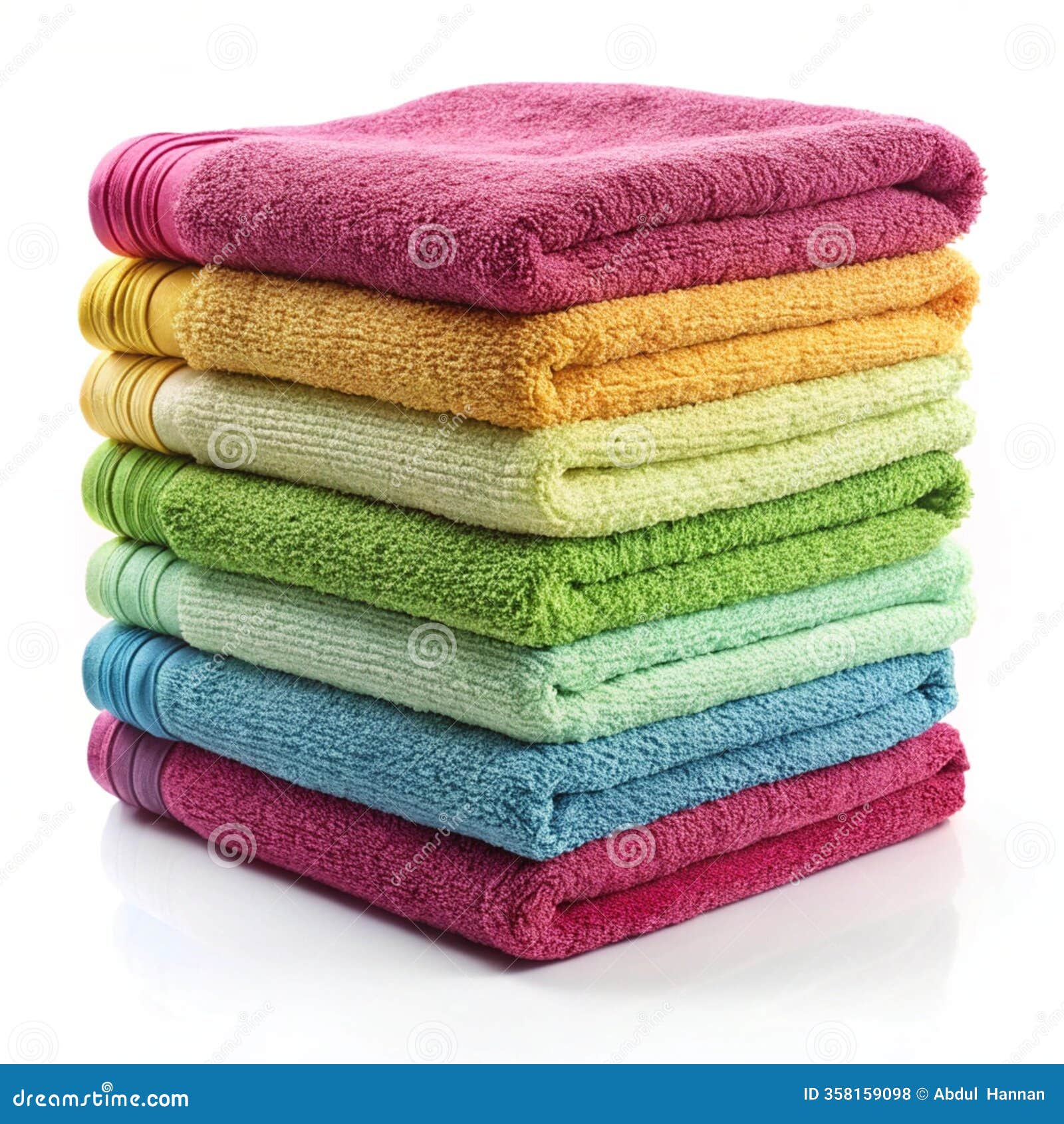 Towel stack stock illustration. Illustration of cotton - 358159098