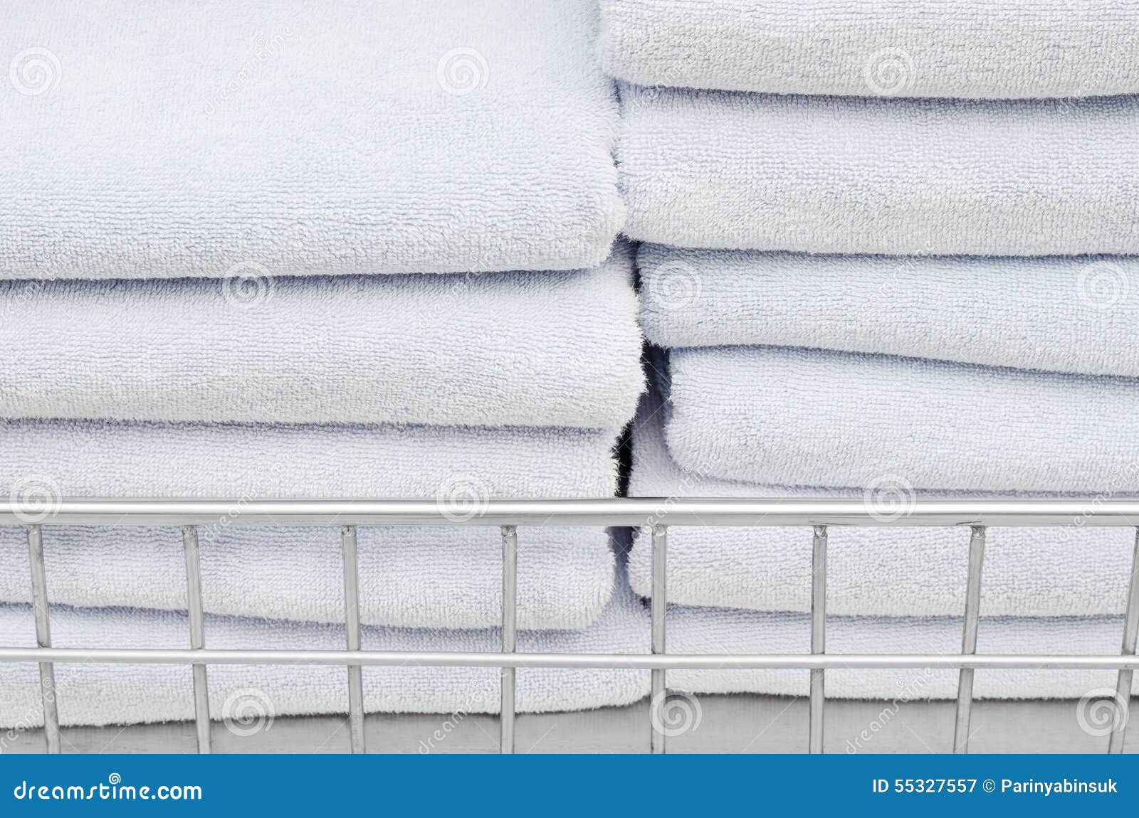 Towel Stack on Shelf at Hotel Stock Image - Image of hotel, close: 55327557