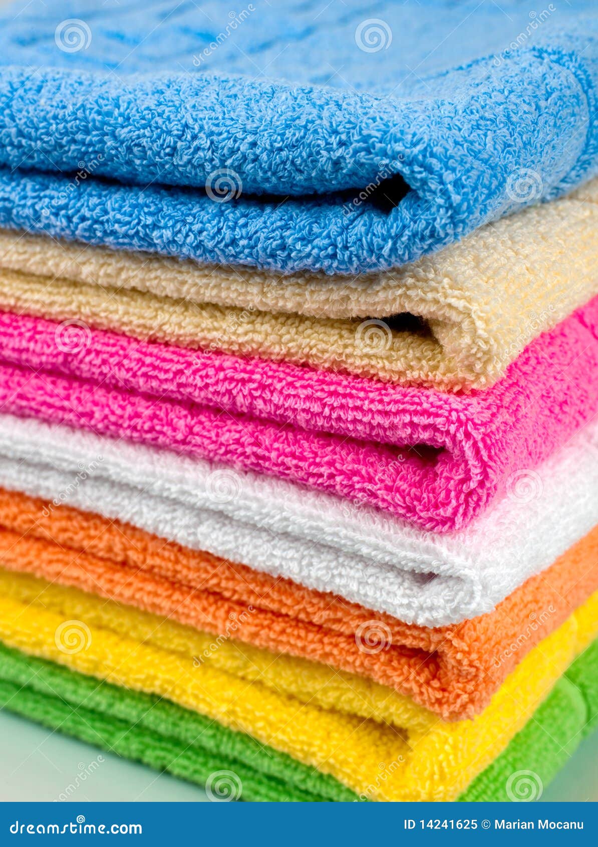 Towel tower stock image. Image of clean, green, fresh - 14241625