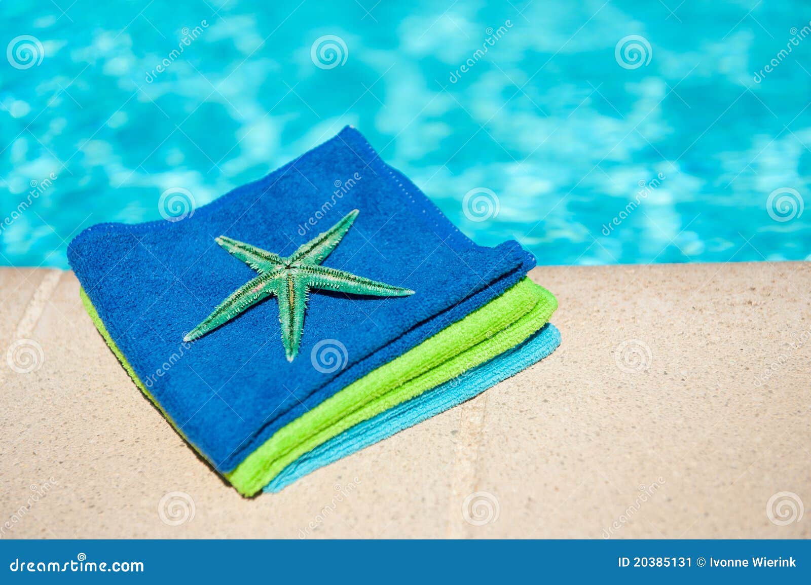 Towels Near the Swimming Pool Stock Image - Image of recreation, hotel ...
