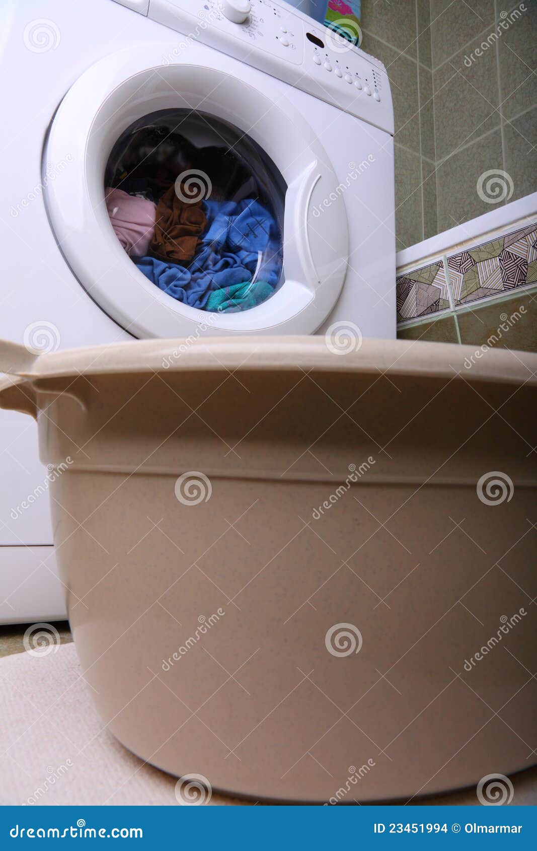 Towels in Washing Machine Cloths Stock Photo - Image of towel, clothing ...