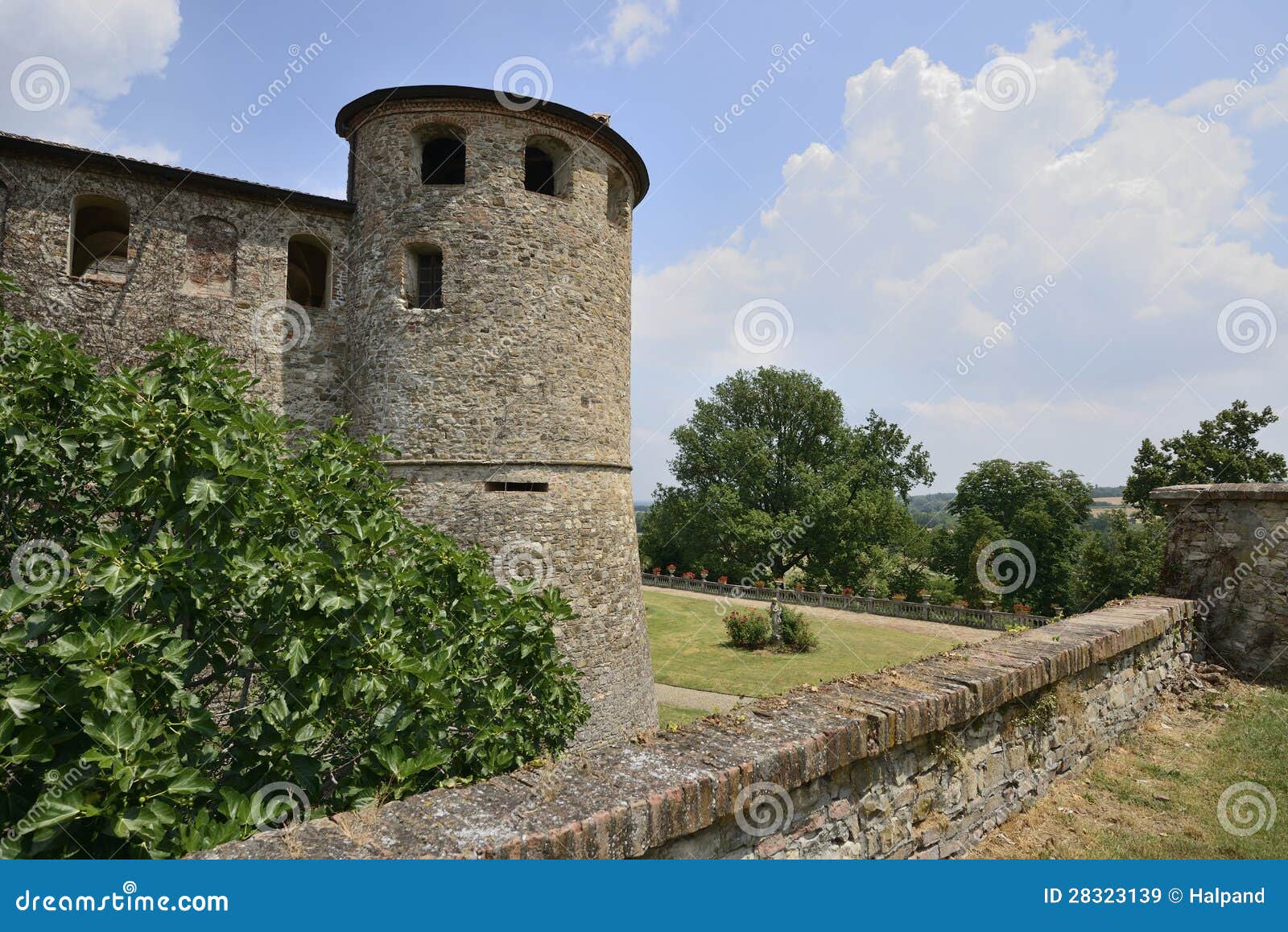 Tower of Agazzano Castle, Piacenza Hills Stock Image - Image of castle ...
