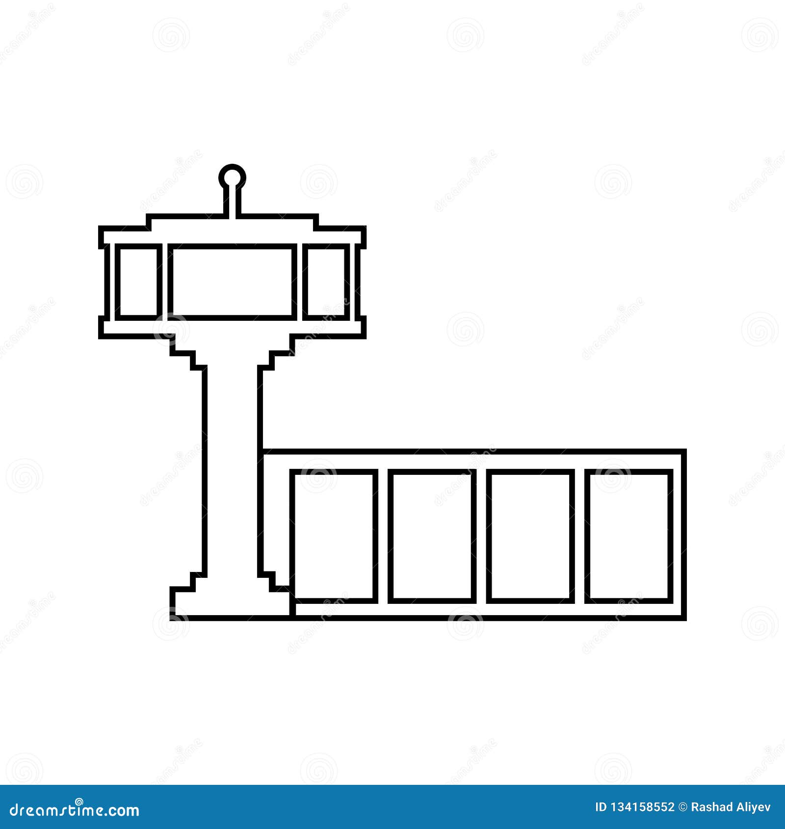 Tower at the Airport Icon. Element of Cyber Security for Mobile Concept ...