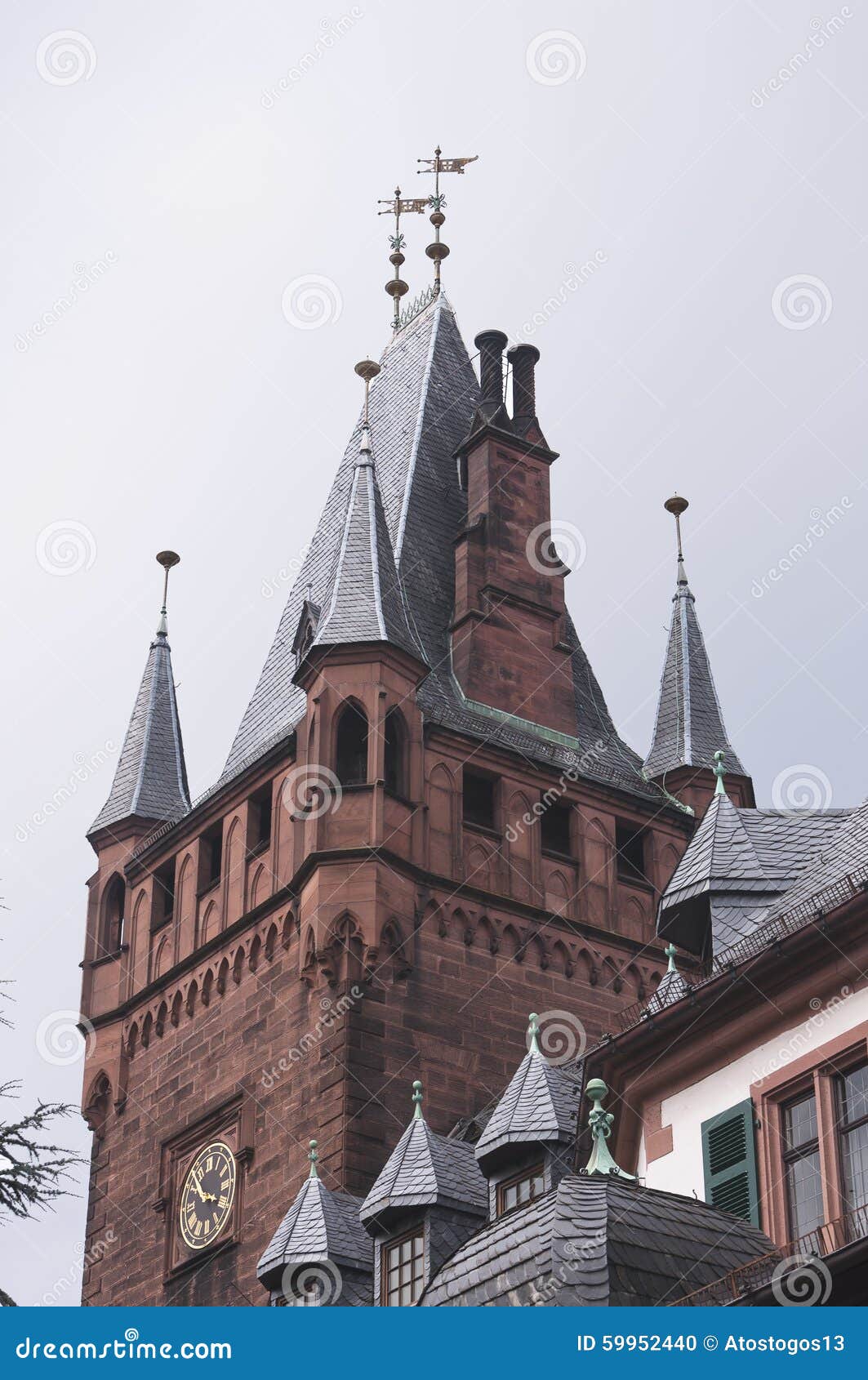 Tower of the Ancient Castle in Weinheim Stock Photo - Image of cultures ...