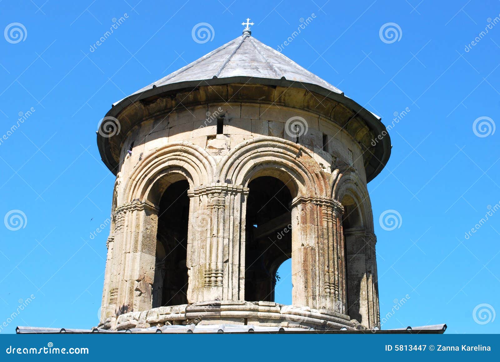 Tower of ancient monastery stock image. Image of georgian - 5813447