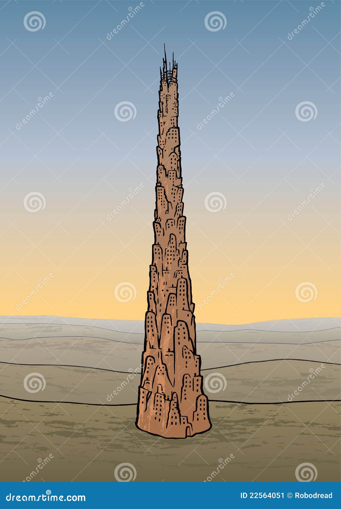 Tower Of Babel. Vector Drawing | CartoonDealer.com #174481083