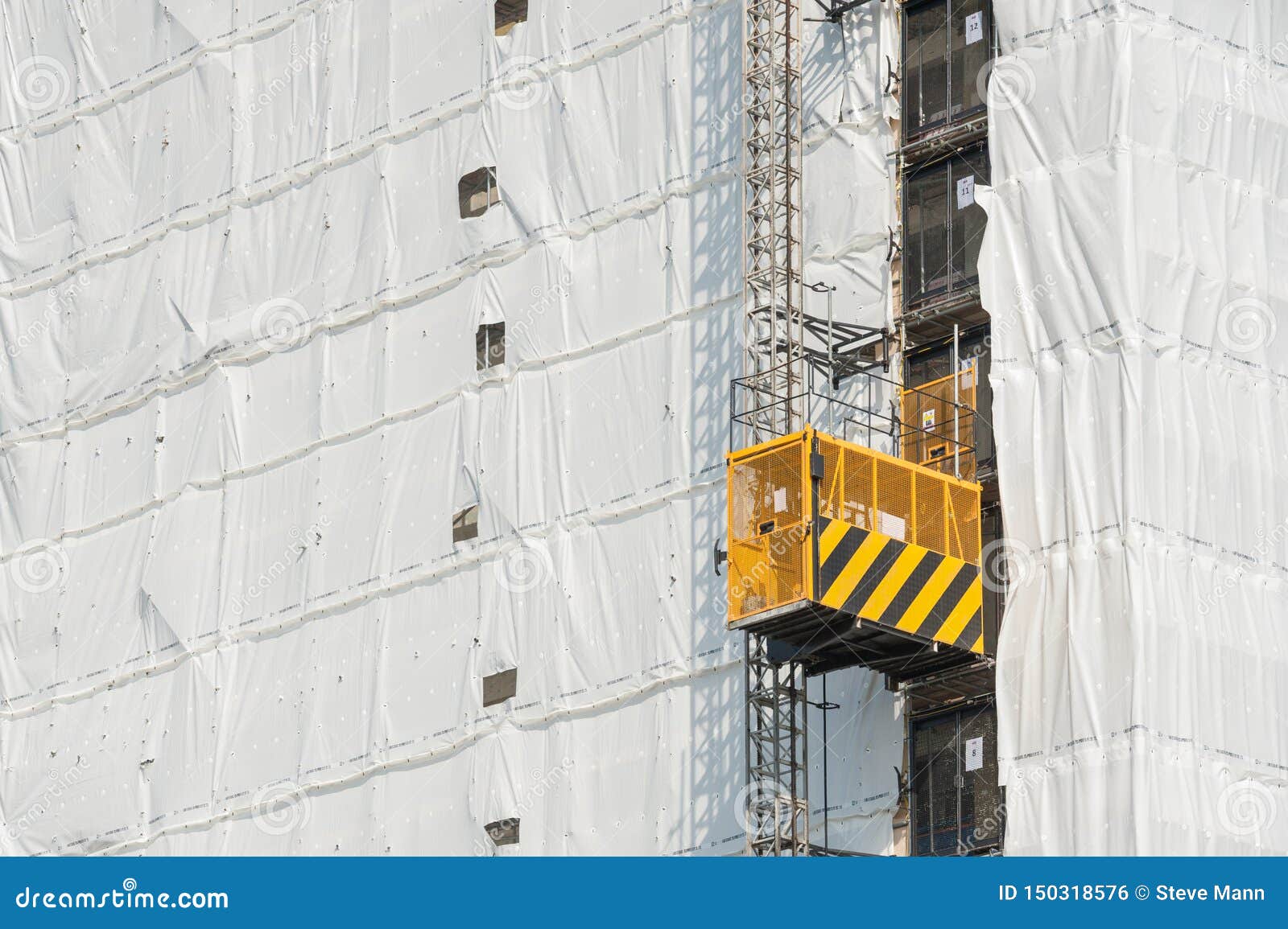 Tower Block Construction Elevator Stock Photo - Image of structure ...