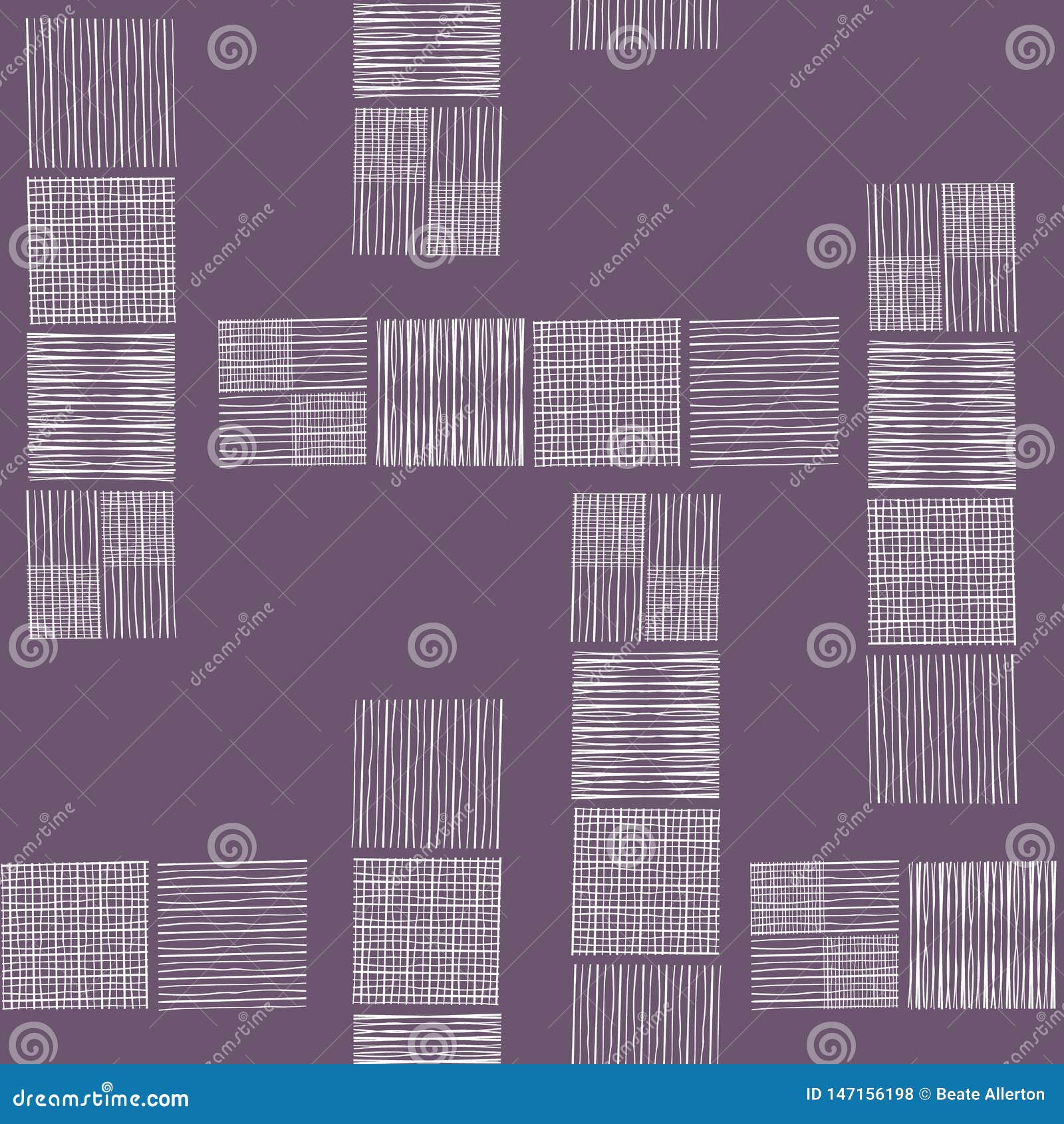 Tower Blocks of Hand Drawn Doodle Squares in Spacious Abstract Design ...