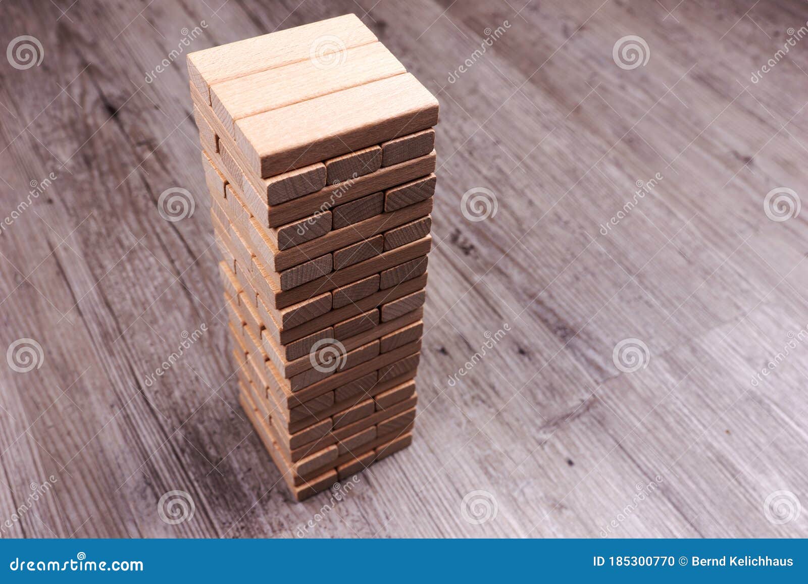 Tower of Blocks Made of Wooden Bricks Stock Photo - Image of dice ...