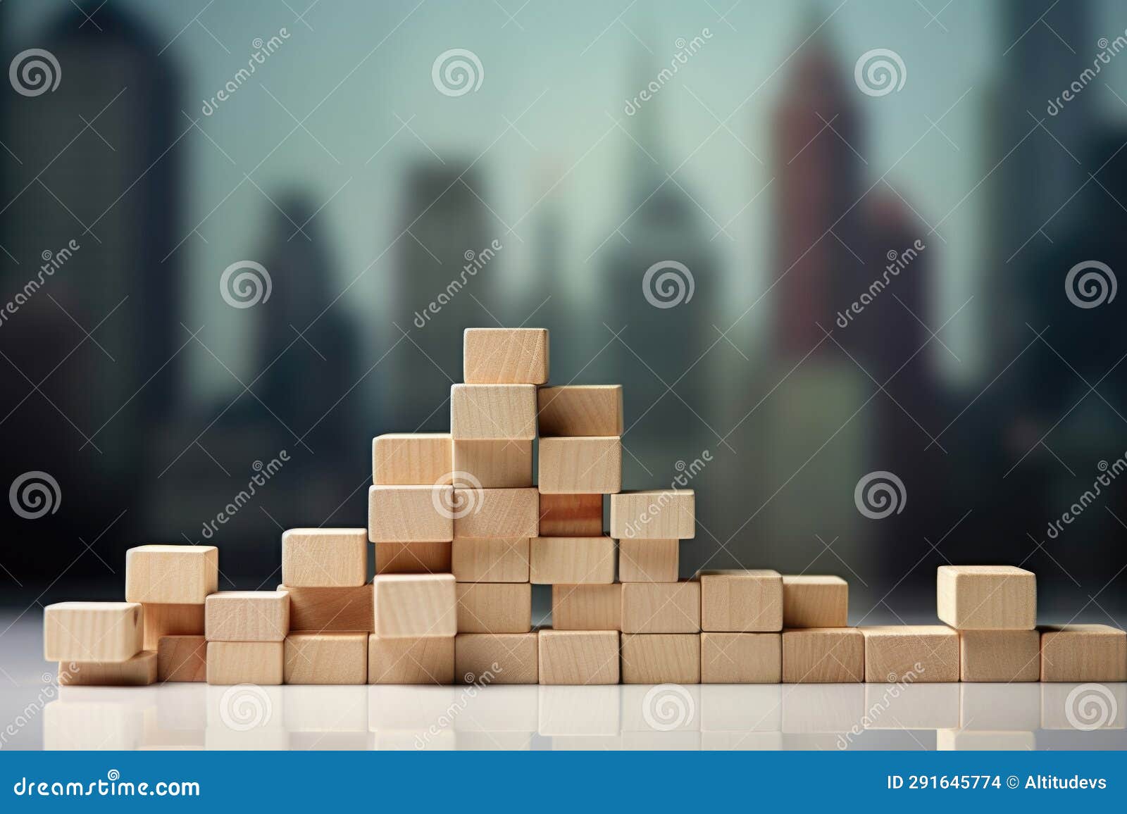 A Tower of Blocks Teetering on the Edge Stock Photo - Image of ...