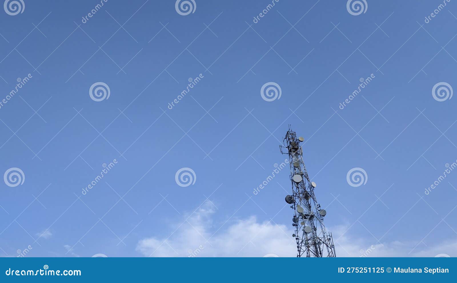 Tower with Blue Sky Background in the Afternoon Stock Image - Image of ...