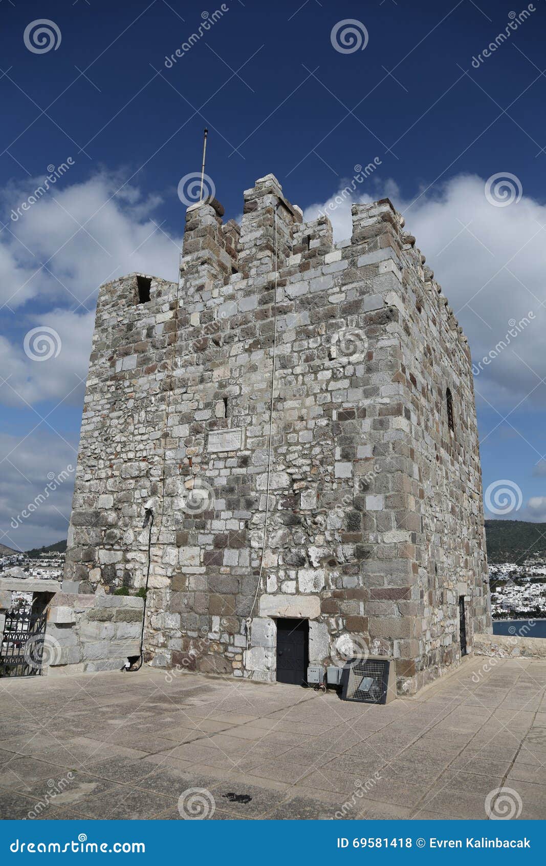 Tower of Bodrum Castle stock photo. Image of fortification - 69581418