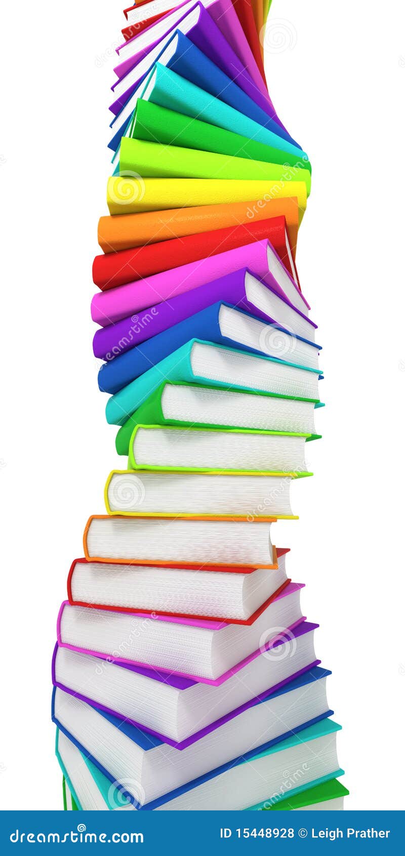 Tower of books stock illustration. Illustration of color - 15448928