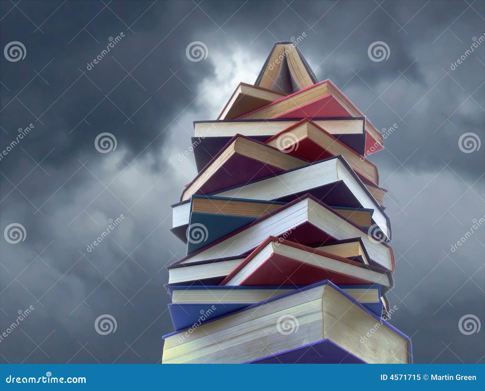 Tower of Books stock image. Image of dismal, educating - 4571715