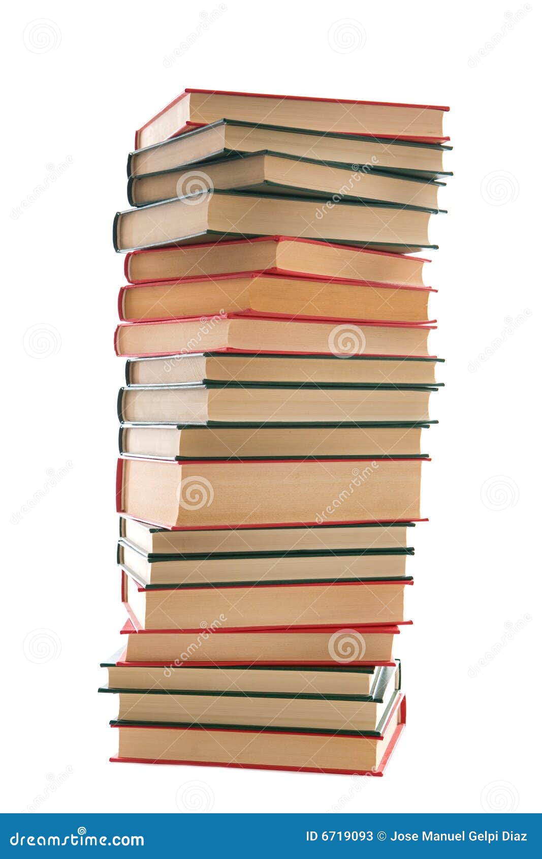 Tower of books stock image. Image of isolation, paper - 6719093