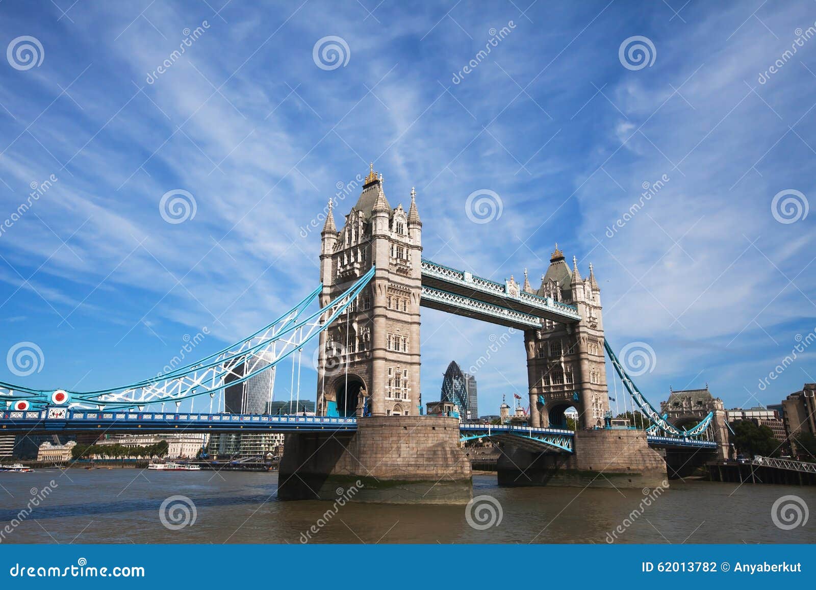 Tower Bridge with blue sky stock photo. Image of europe - 62013782