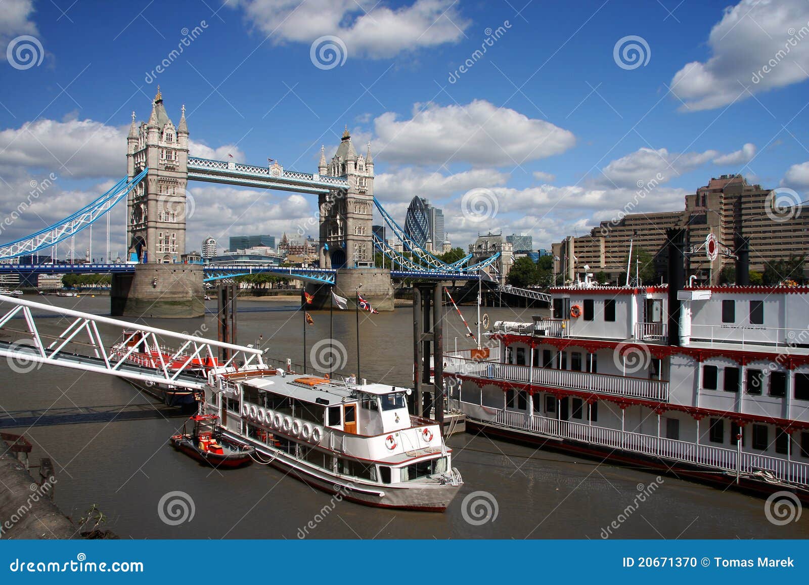 Tower Bridge with Boat, London, UK Stock Photo - Image of olympic ...