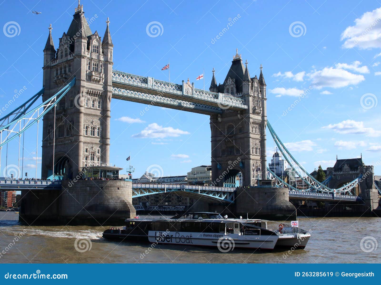 Tower Bridge, Cruise Boat, River Thames, London Editorial Stock Image ...