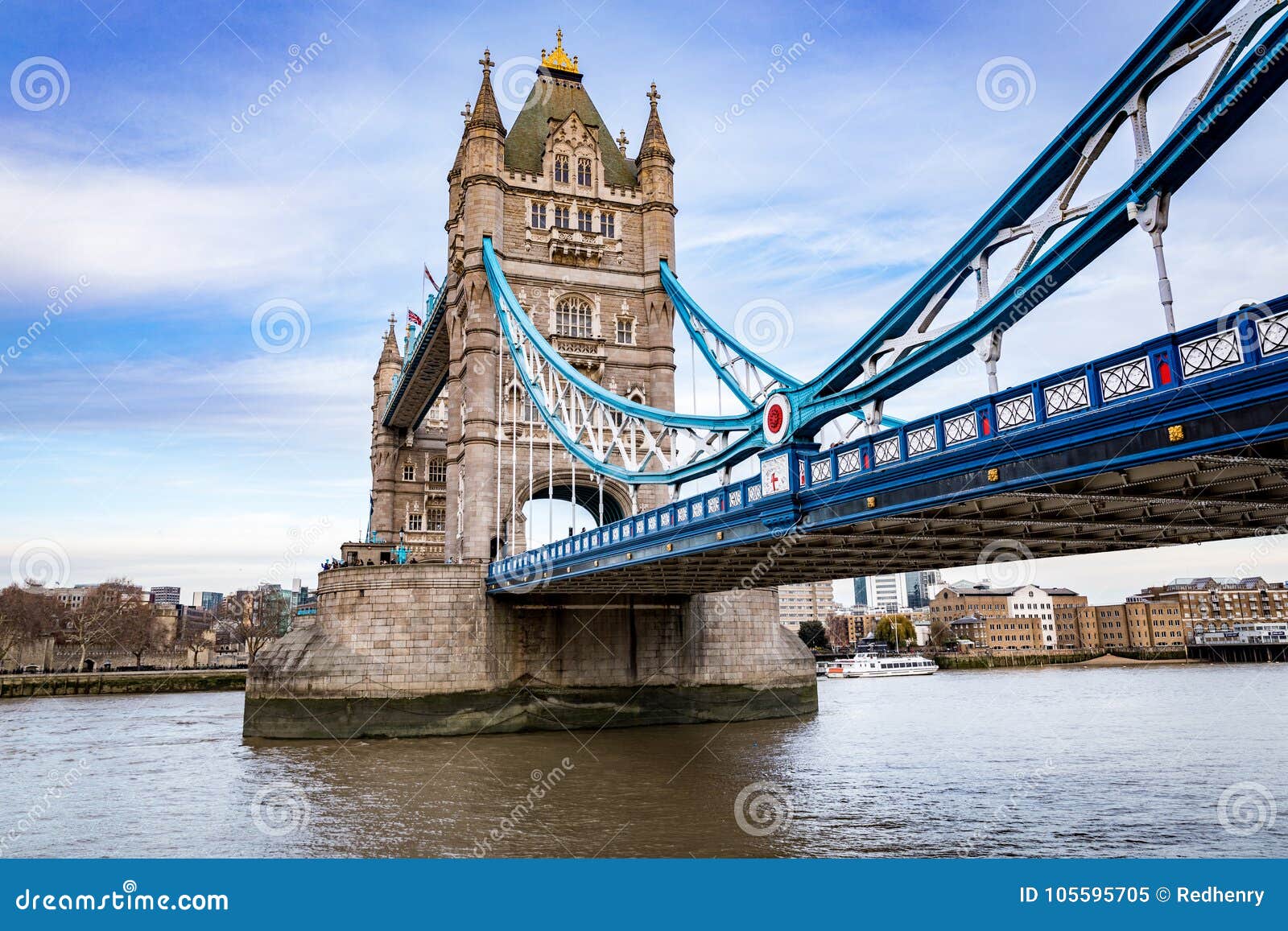 Tower Bridge, Different Perspective with Sky Stock Image - Image of ...