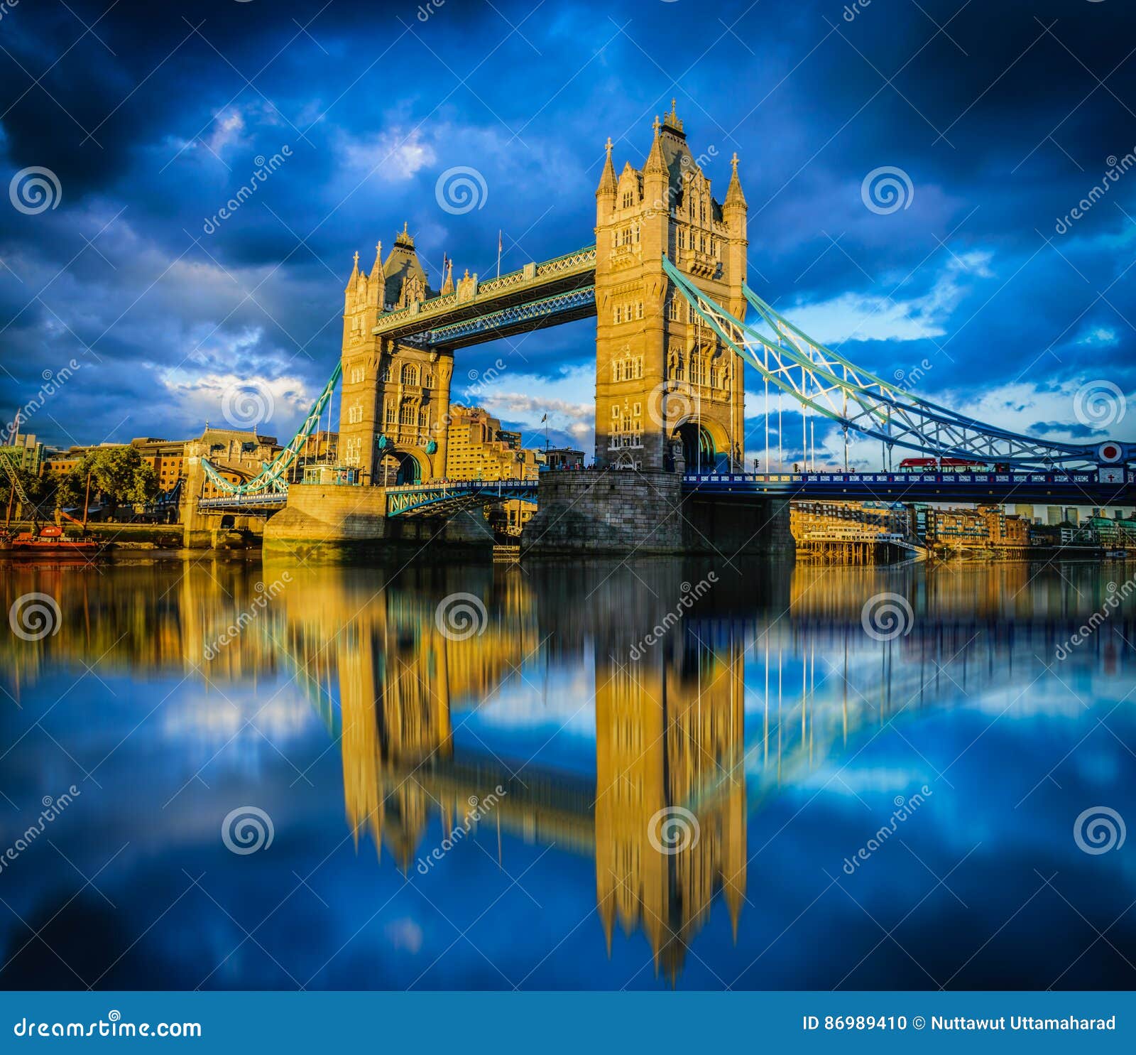 Tower Bridge on Dramatic Sky at London Stock Photo - Image of dramatic ...