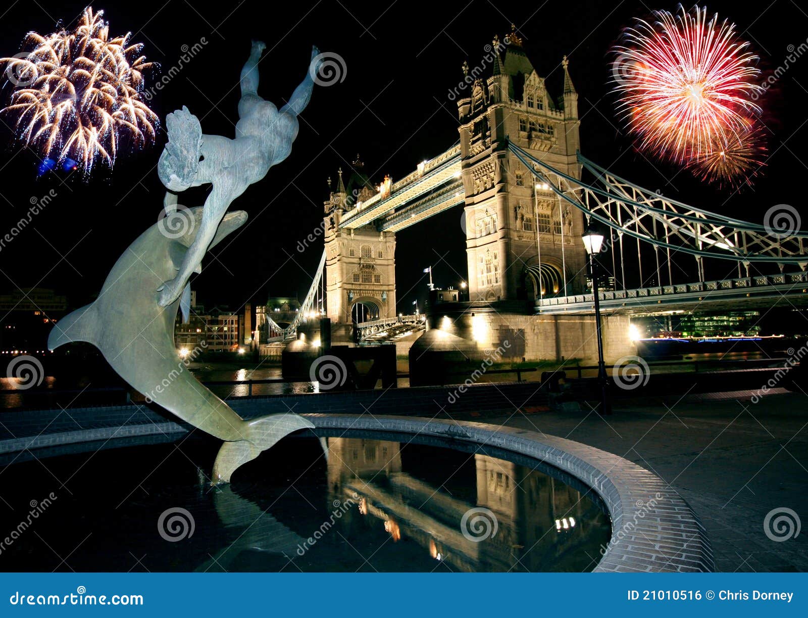 Tower Bridge and Fireworks. Editorial Photo - Image of tourism, tourist ...