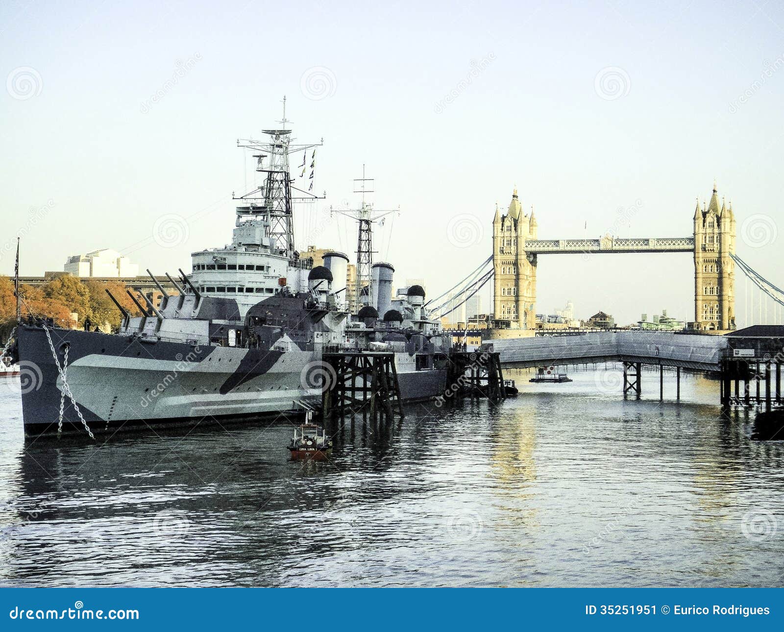 Tower Bridge & HMS Belfast - London Editorial Photo - Image of ...