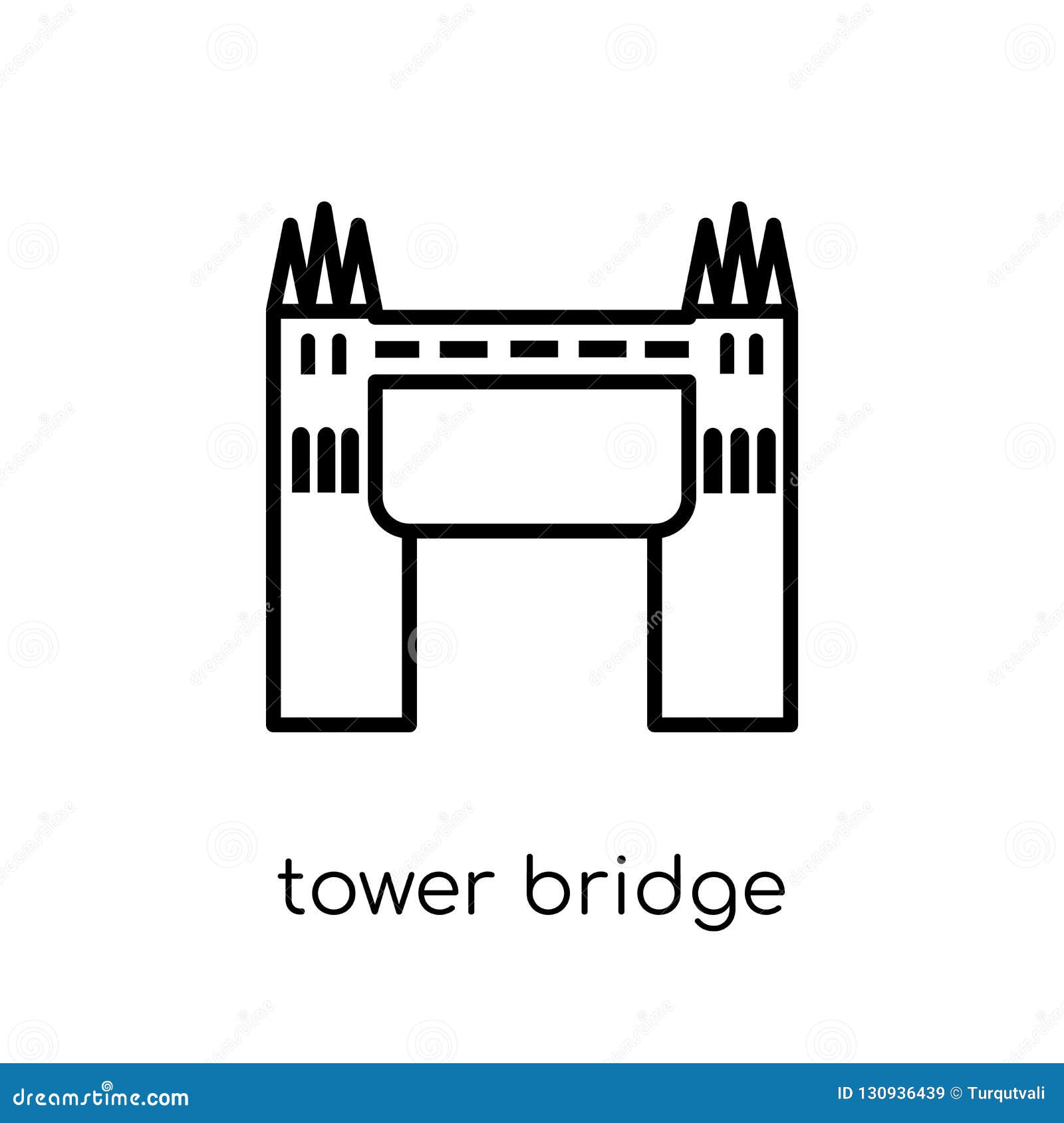 Drawbridge Linear Icon. Modern Outline Drawbridge Logo Concept O ...