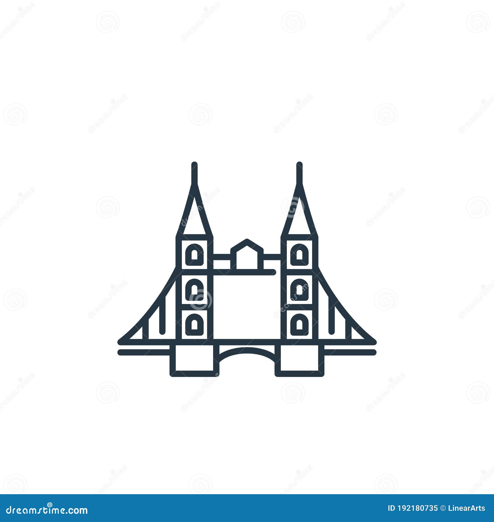Tower Bridge Icon Vector from England Concept. Thin Line Illustration ...