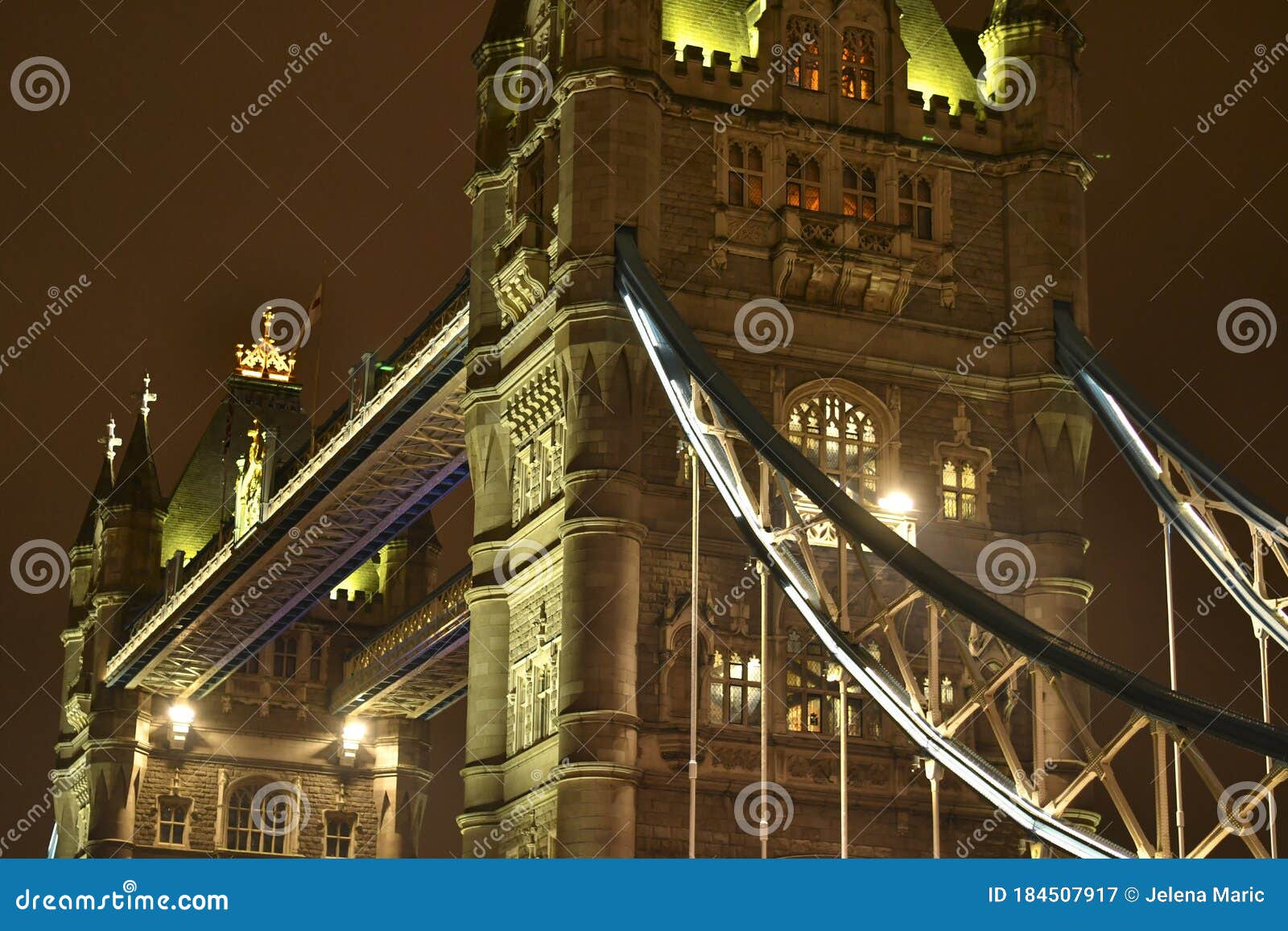 Tower Bridge lights stock image. Image of london, tower - 184507917