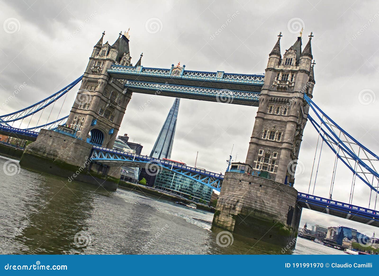 Tower Bridge of London with Dramatic Sky Stock Photo - Image of ...
