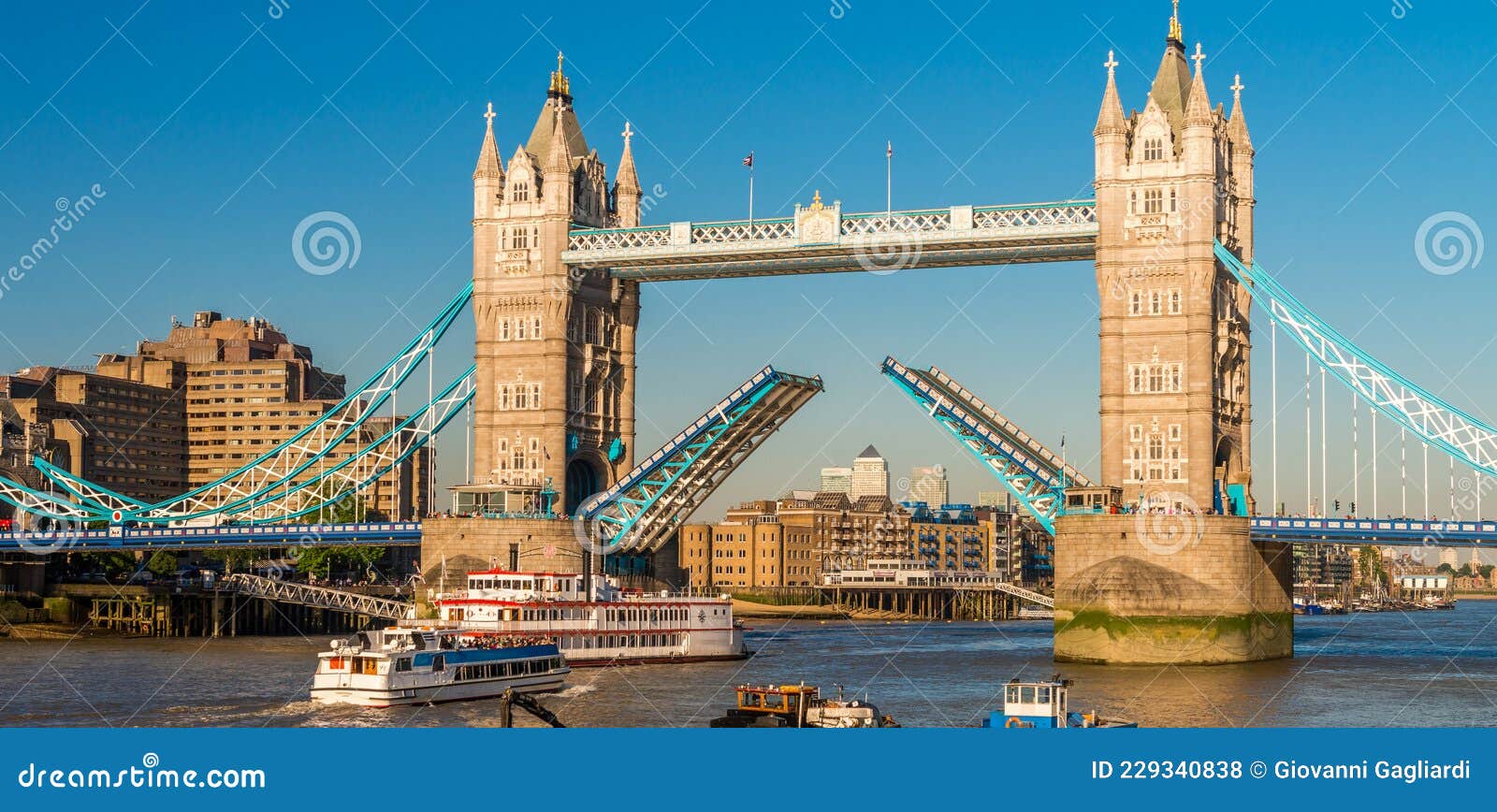 The Tower Bridge, London. Drawbridge Opening Editorial Stock Photo ...