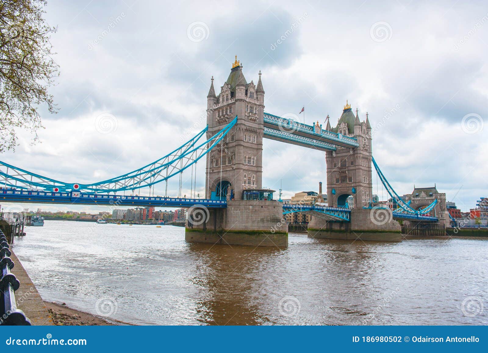 Tower Bridge in London, Highlighted by the Shades of Blue. Stock Photo ...