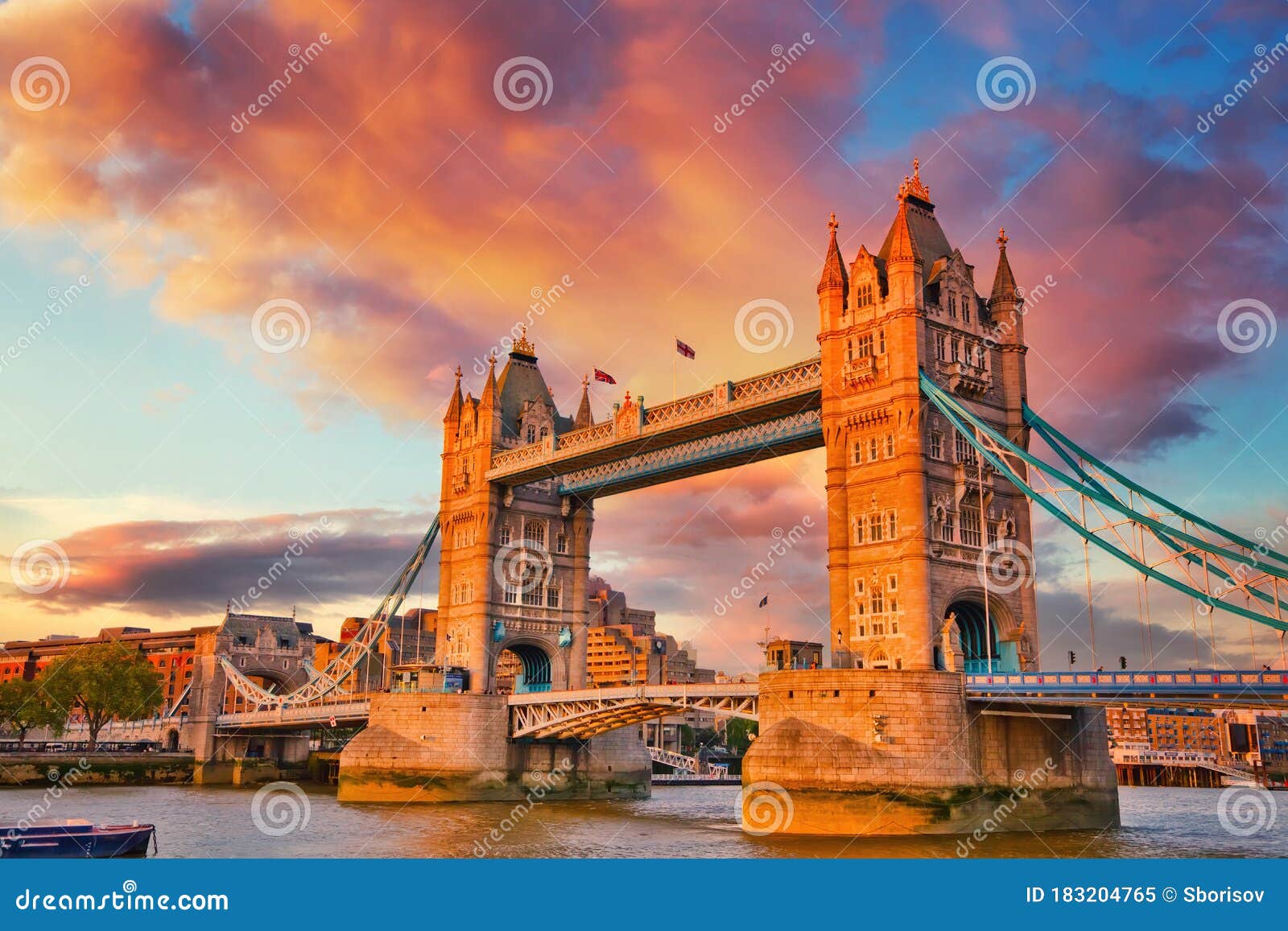 Tower Bridge in London at Sunset Stock Image - Image of capital ...