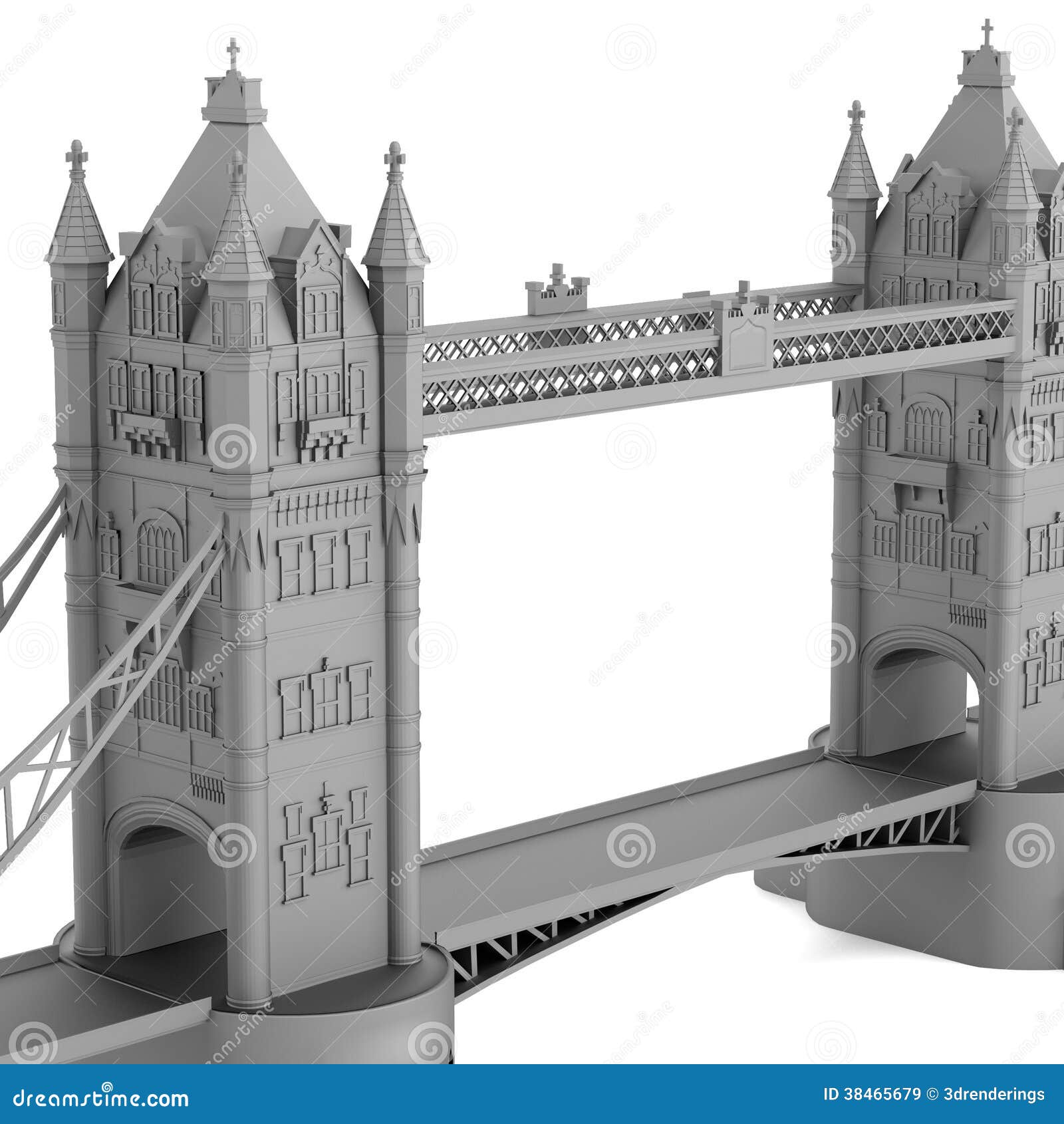 Tower bridge model stock illustration. Illustration of artificial ...