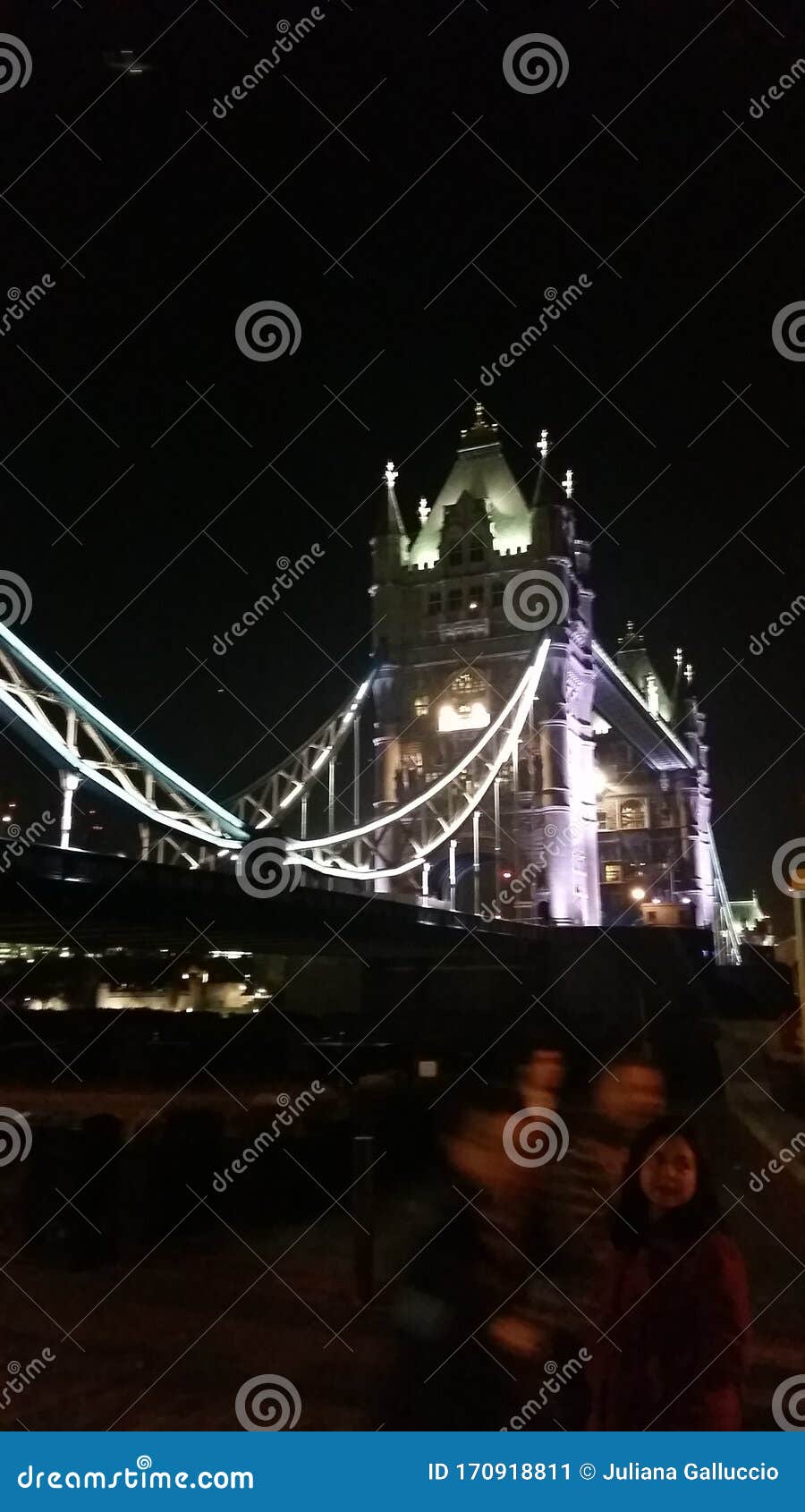 Tower bridge at night editorial photo. Image of city - 170918811