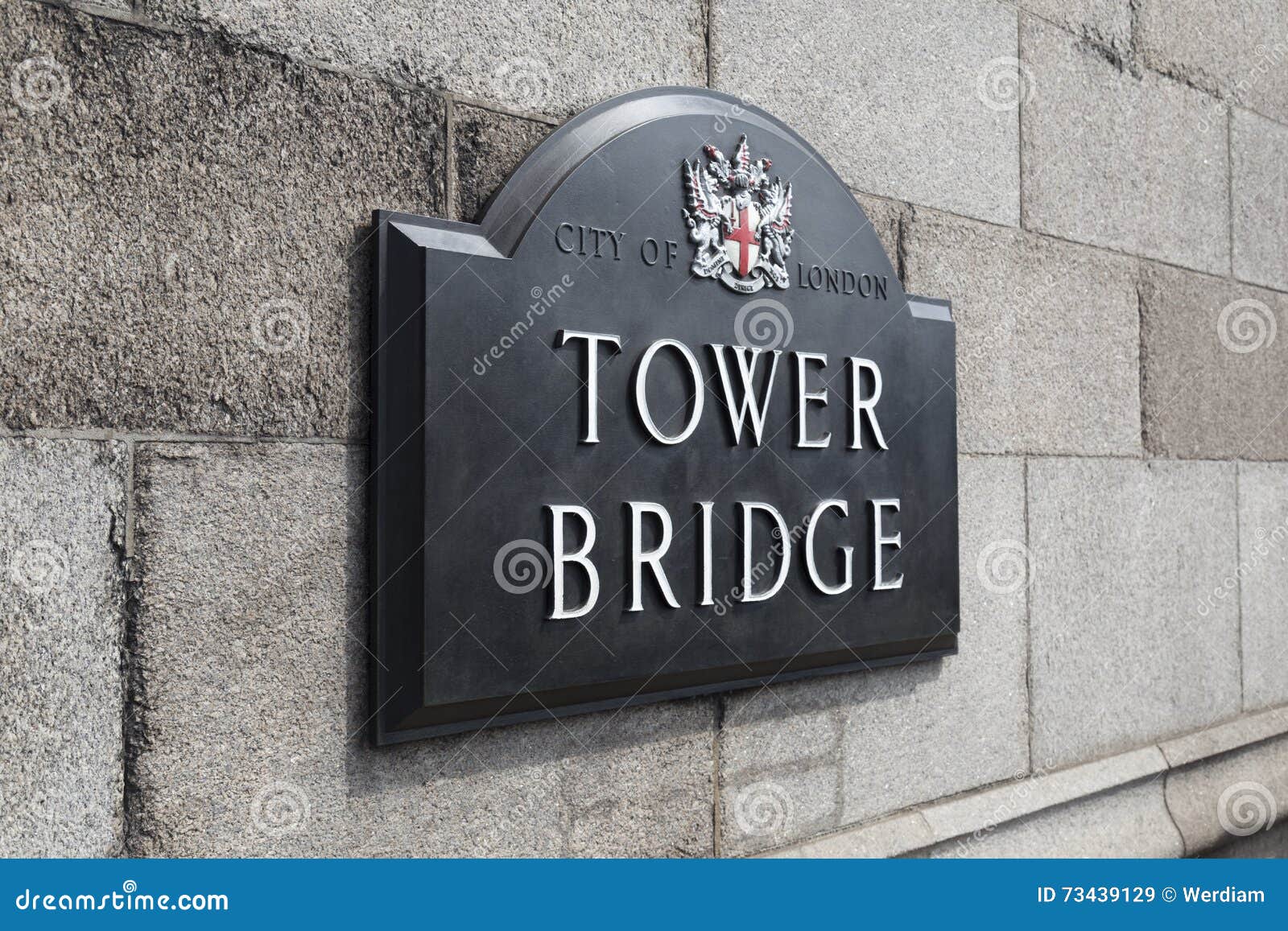 Tower Bridge Plaque Next To Bridge Sidewalk Editorial Stock Image ...