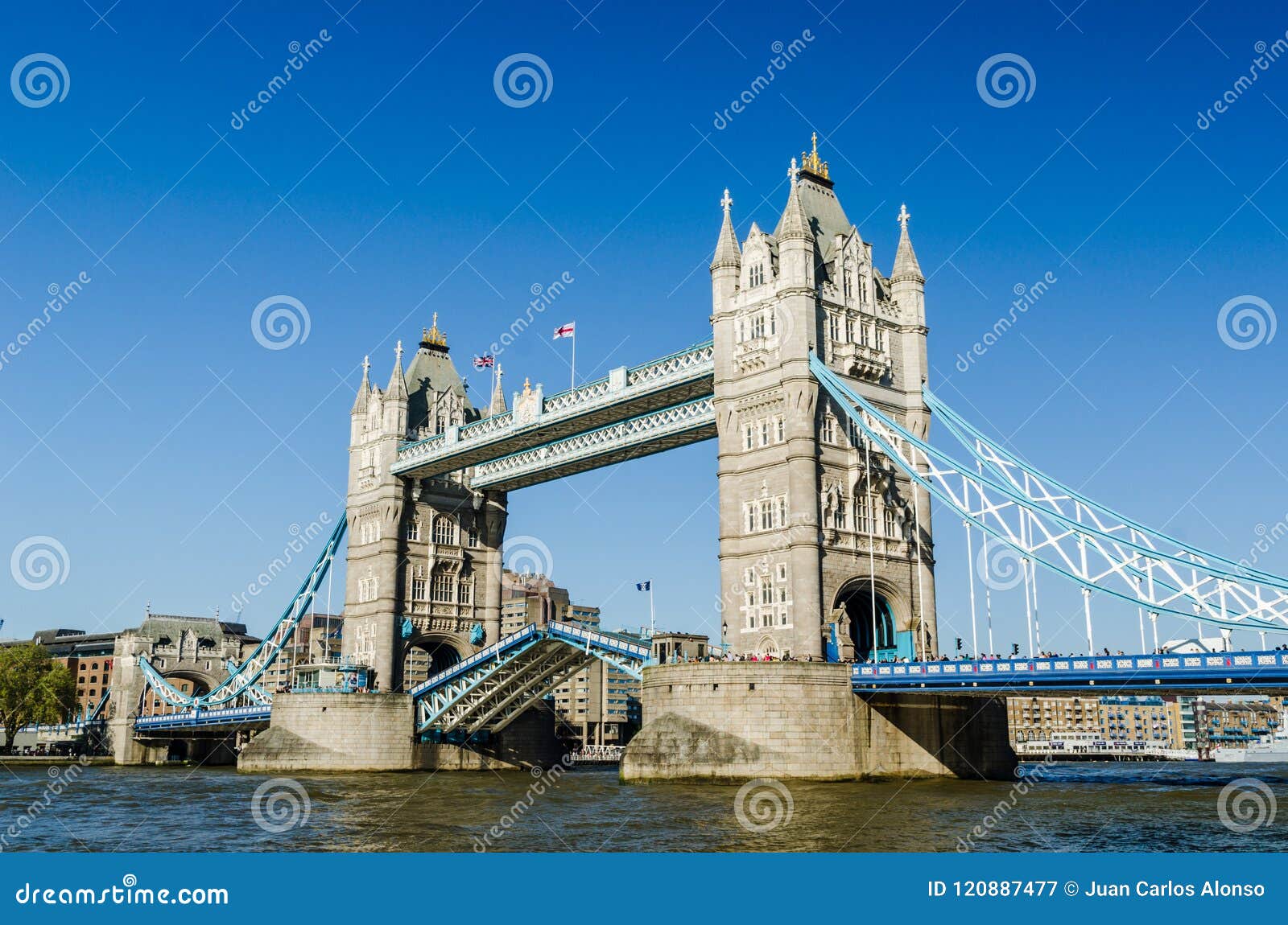 Tower Bridge Raised England Flags Editorial Photography - Image of ...