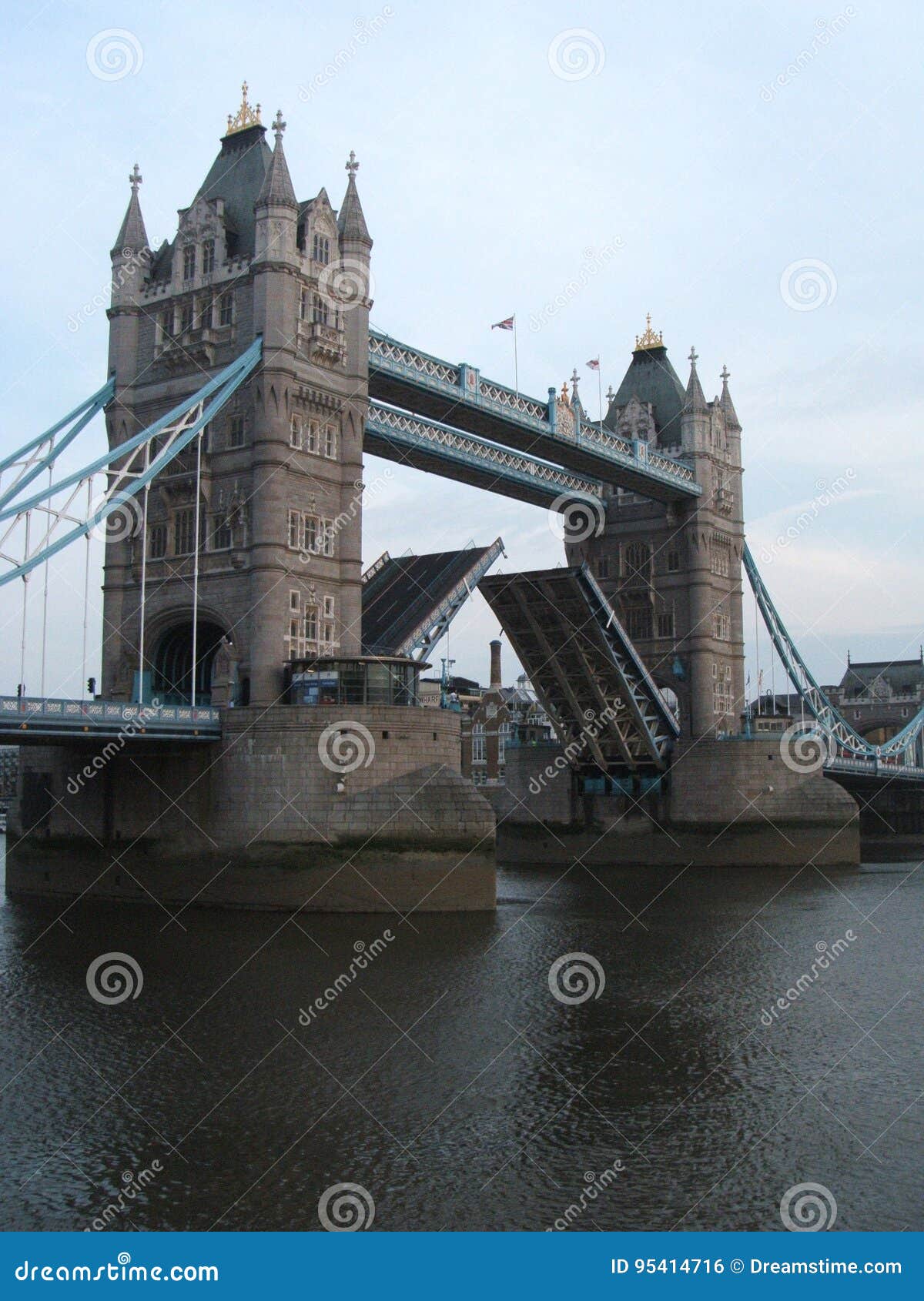 Tower Bridge Raised London England Stock Photo - Image of tower, bridge ...
